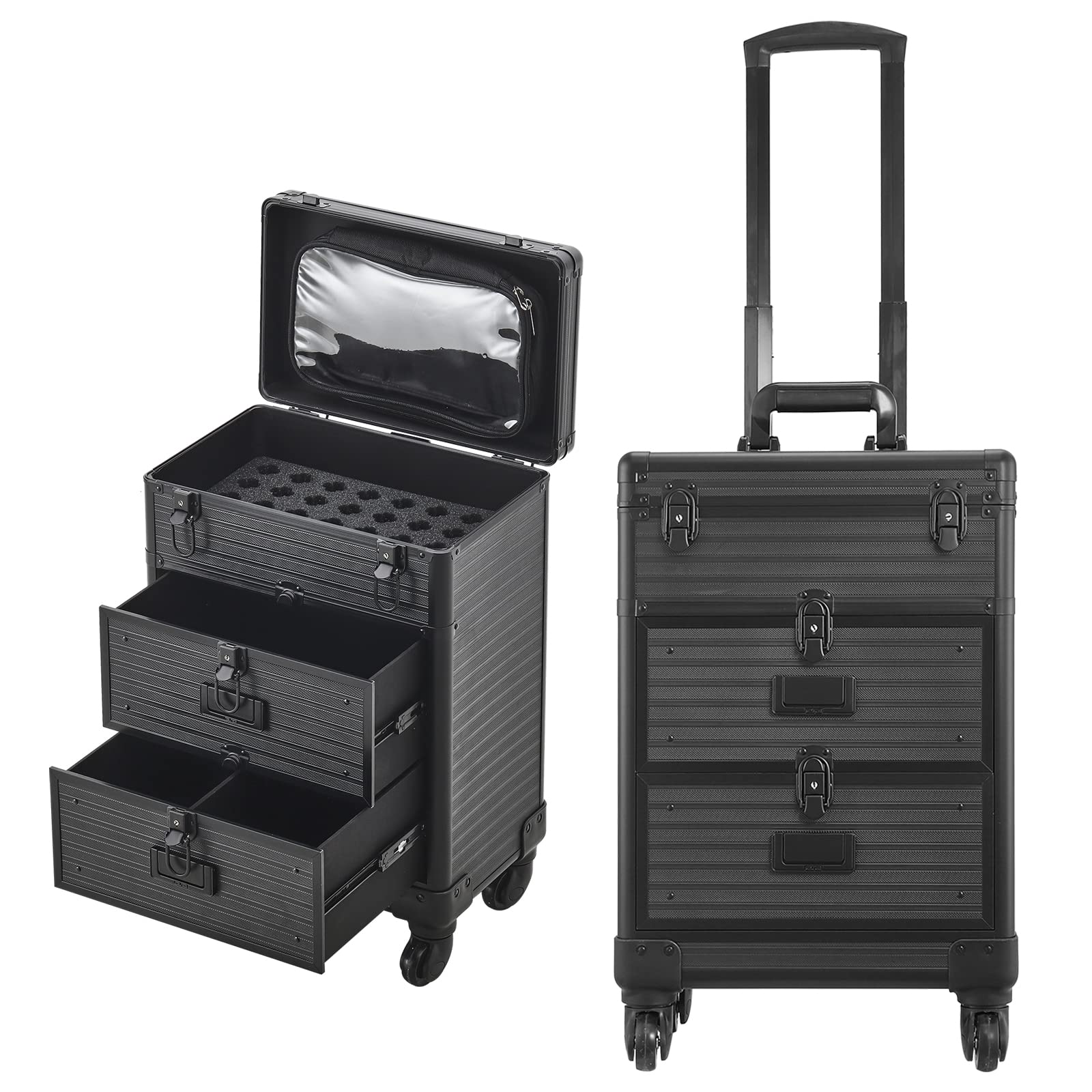 BTGGG Makeup Trolley Professional Beauty Trolley on Wheels with 2 ...