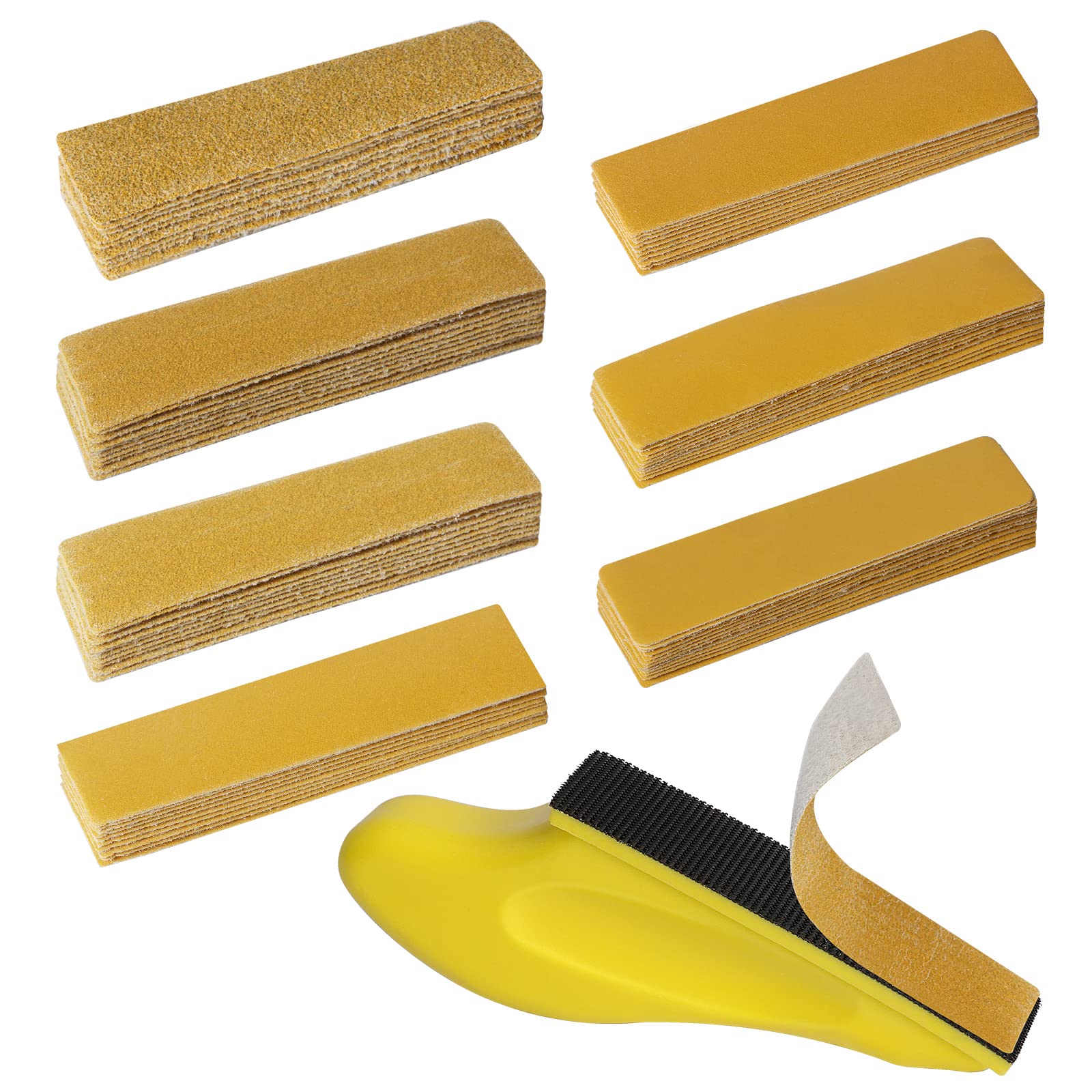 71 Pieces Micro Detail Sander Kit, GOH DODD 3.5” x 1” Mini Hand Sanding ...