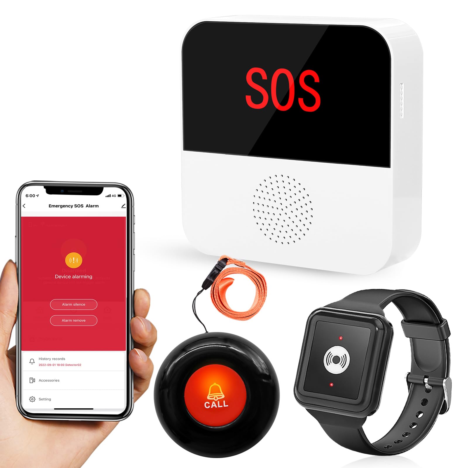 ChunHee WiFi Smart Wireless Caregiver Pager Panic Button Linked To ...