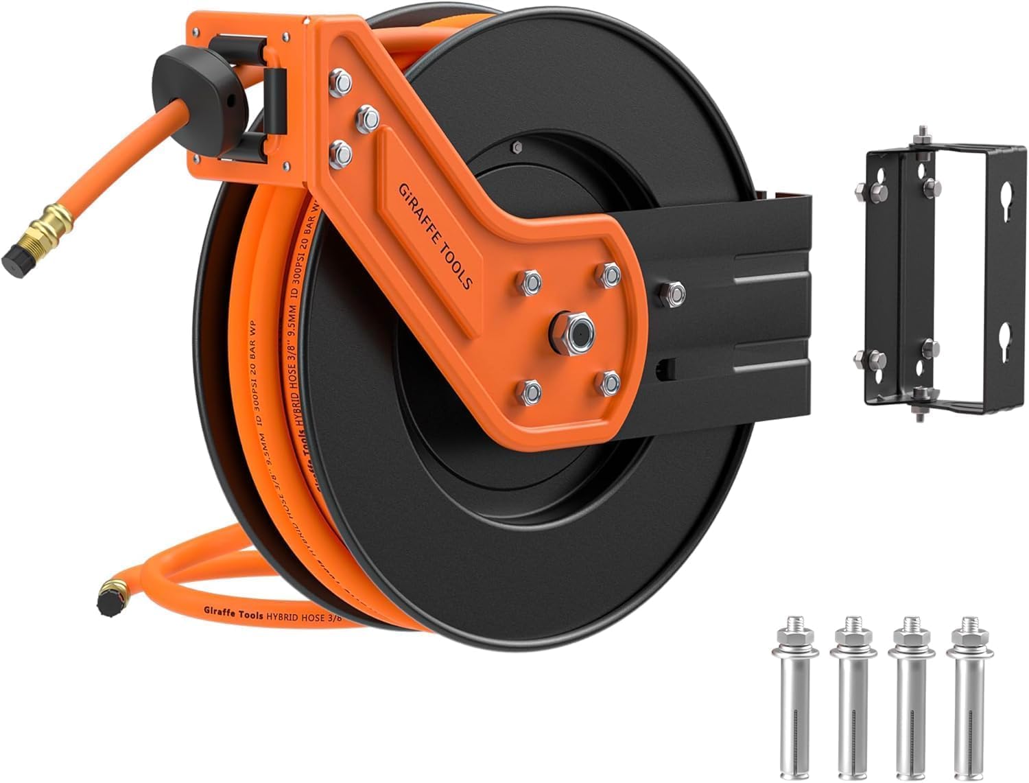 Giraffe Tools Retractable Air Line Reel Plus, Wall Mounted Air Hose ...