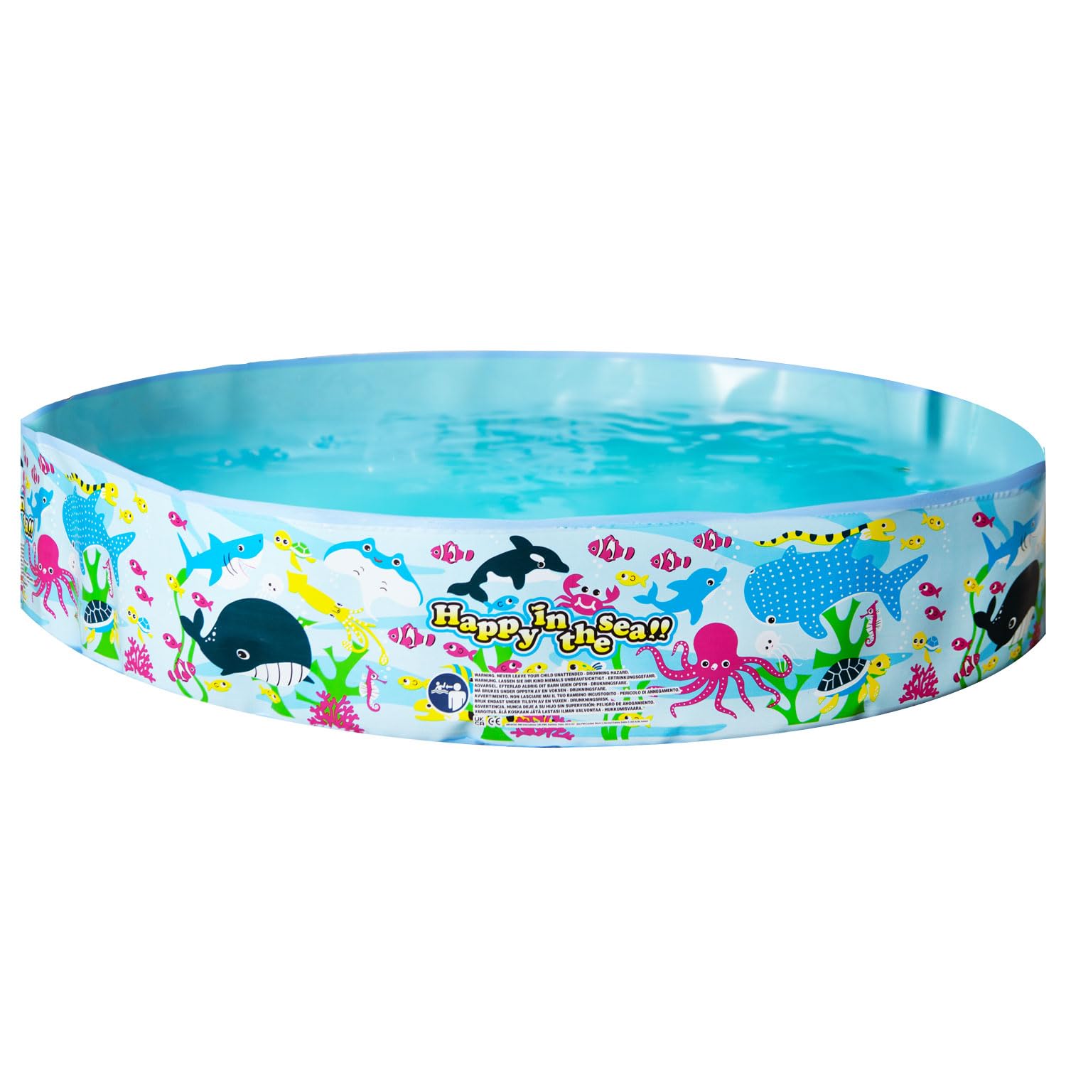 VFM - Childrens Paddling Pool 4ft, Rigid Family Pool, No Inflation, Dog ...