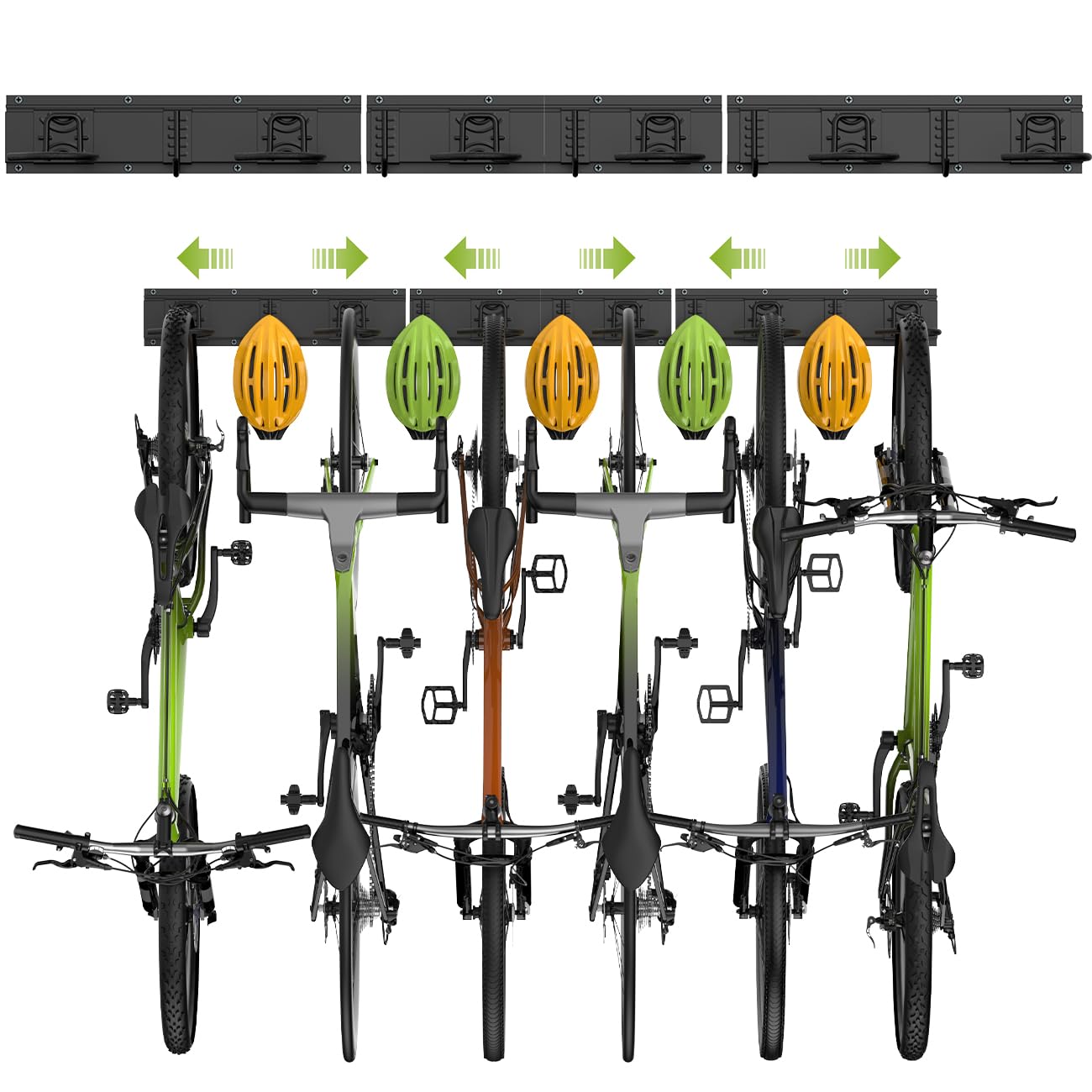 Housolution Bike Storage Rack 48Inch for 6 Bikes + 5 Helmets, Up to ...