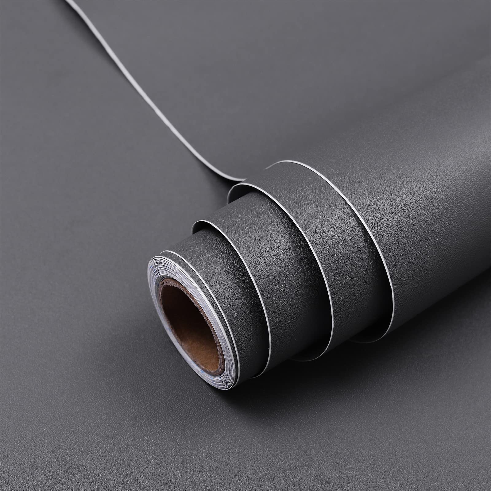 Hode Dark Grey Sticky Back Plastic, Vinyl Wrap Film Roll for Furniture ...