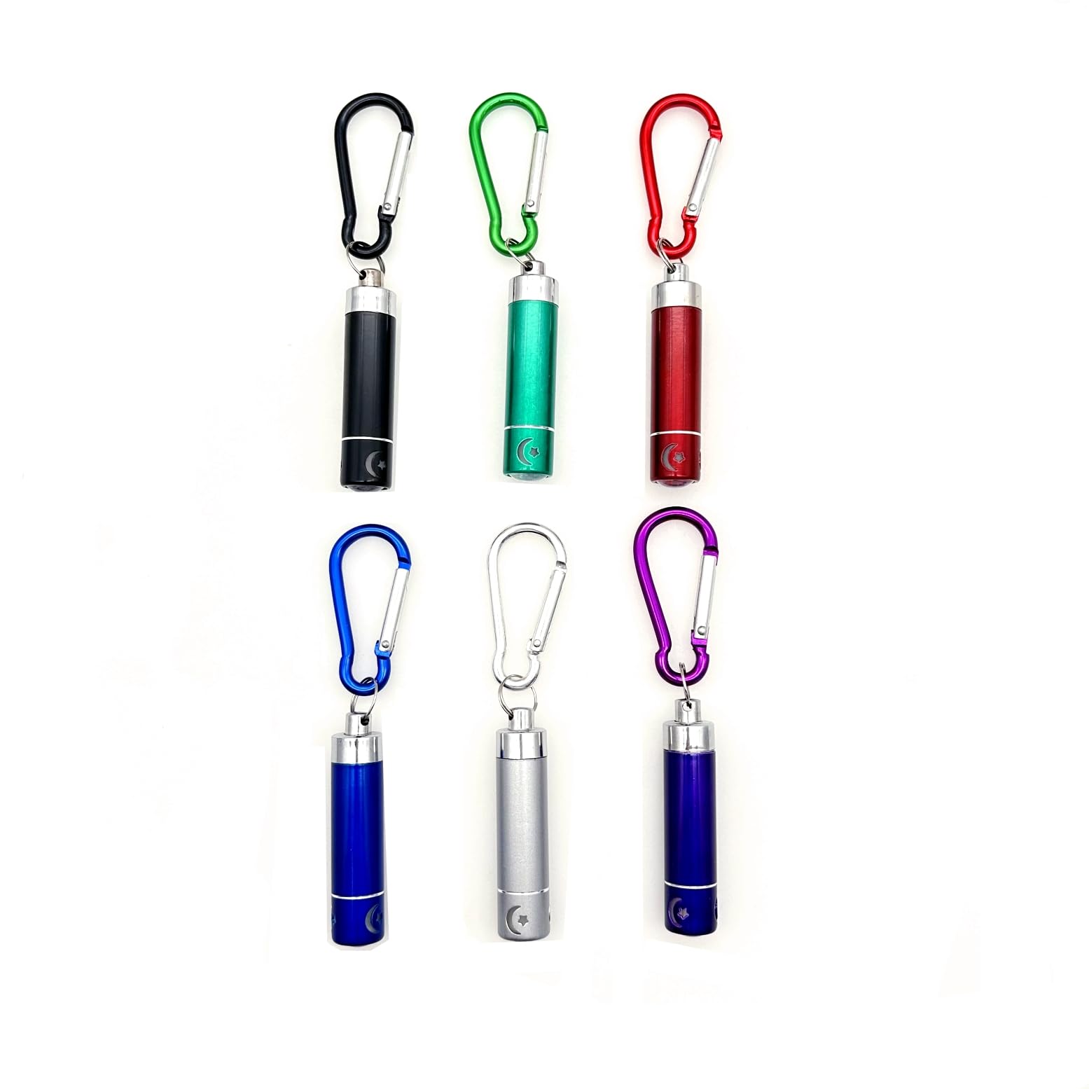 JZK 6 x Colorful Mini LED Key Ring Pocket Torch, Small Keyring Torches ...