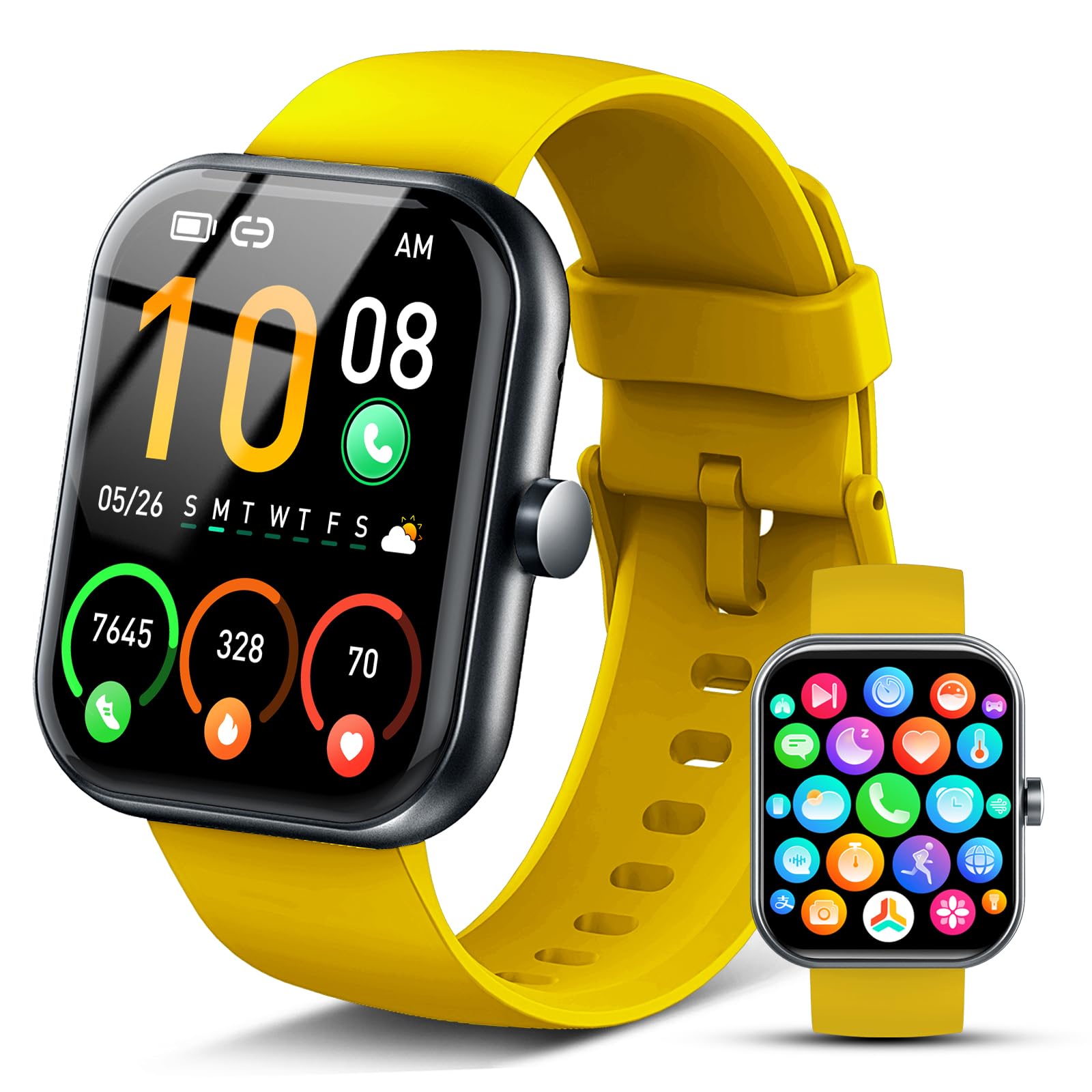 Smart Watch for Men Women Make/Answer Calls 1.96'' 47.5mm Fitness Watch ...