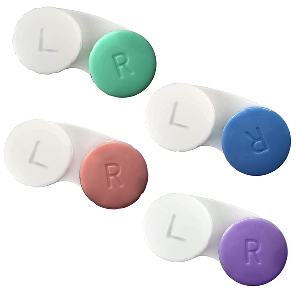 WUJENPEAHT 8 Pcs Contact Lens Cases Portable Contact Lens Container ...