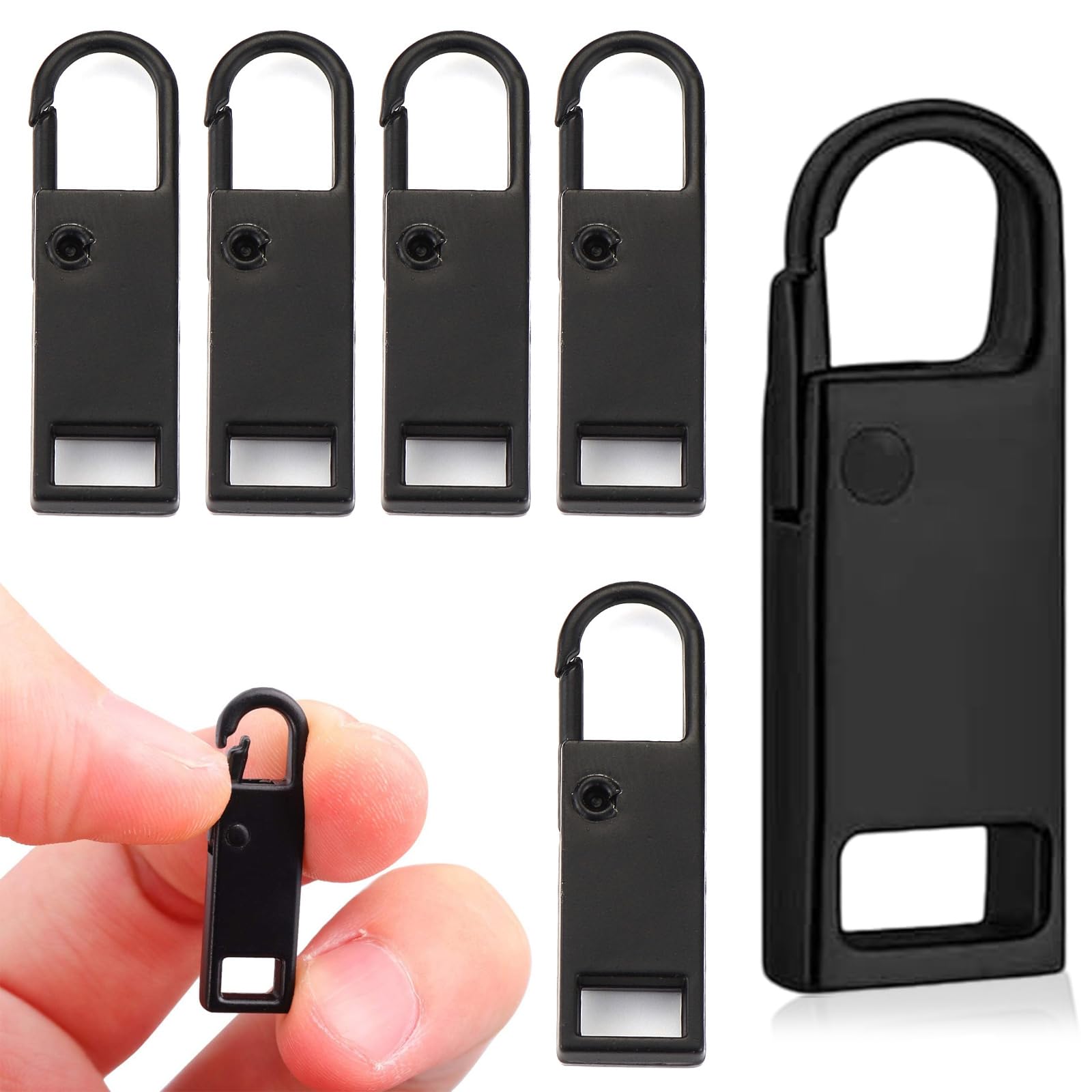 TuseRxln Zipper Repair Kit Pull-Tab Replacement, 6pcs Zinc Alloy Zips ...