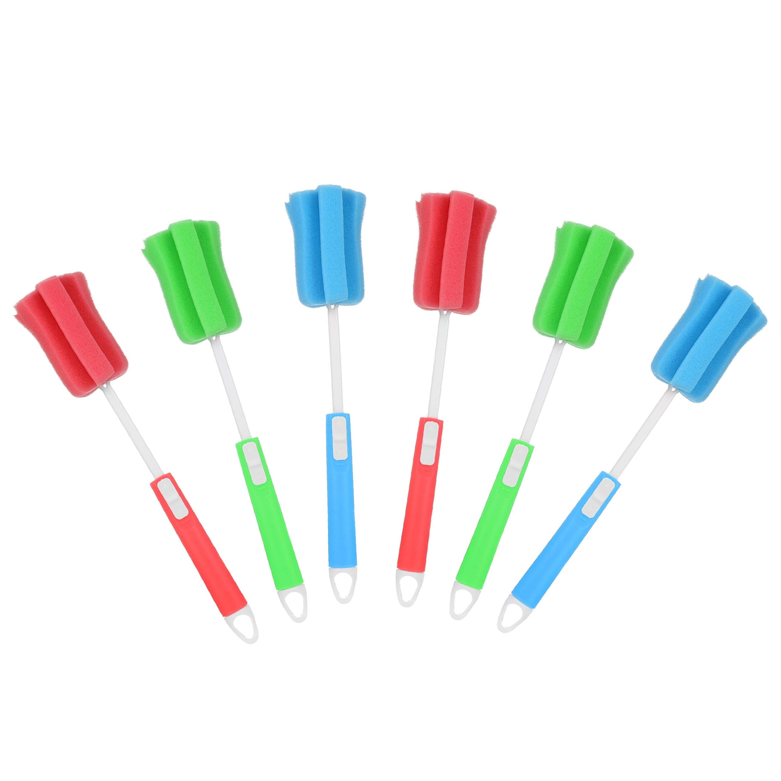 Handle Sponge Cup Brushes,6 PCS Soft Sponge Bottle Cleaning Brush ...
