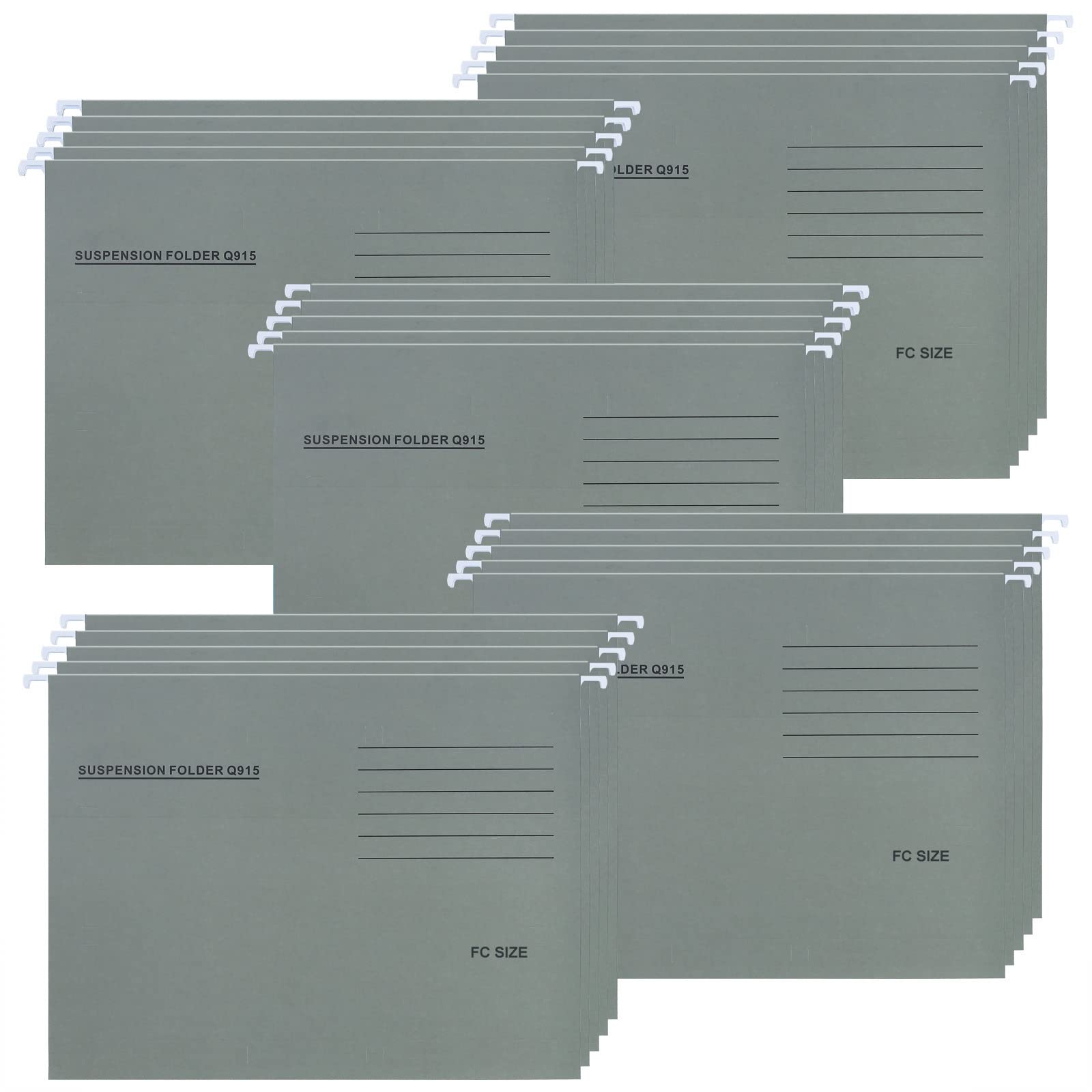 Foolscap Suspension Files, 25 Pcs Recycled Card Filing Cabinet Dividers ...