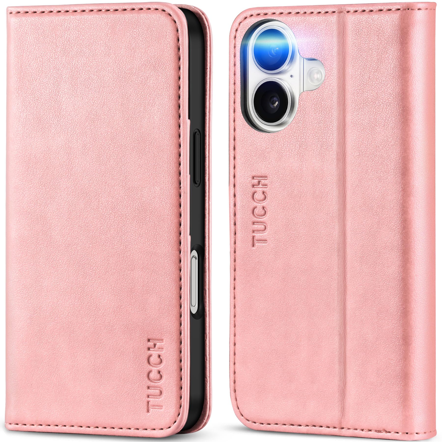 TUCCH Case for iPhone 16 (6.1") 2024, Protective PU Leather Wallet Flip ...