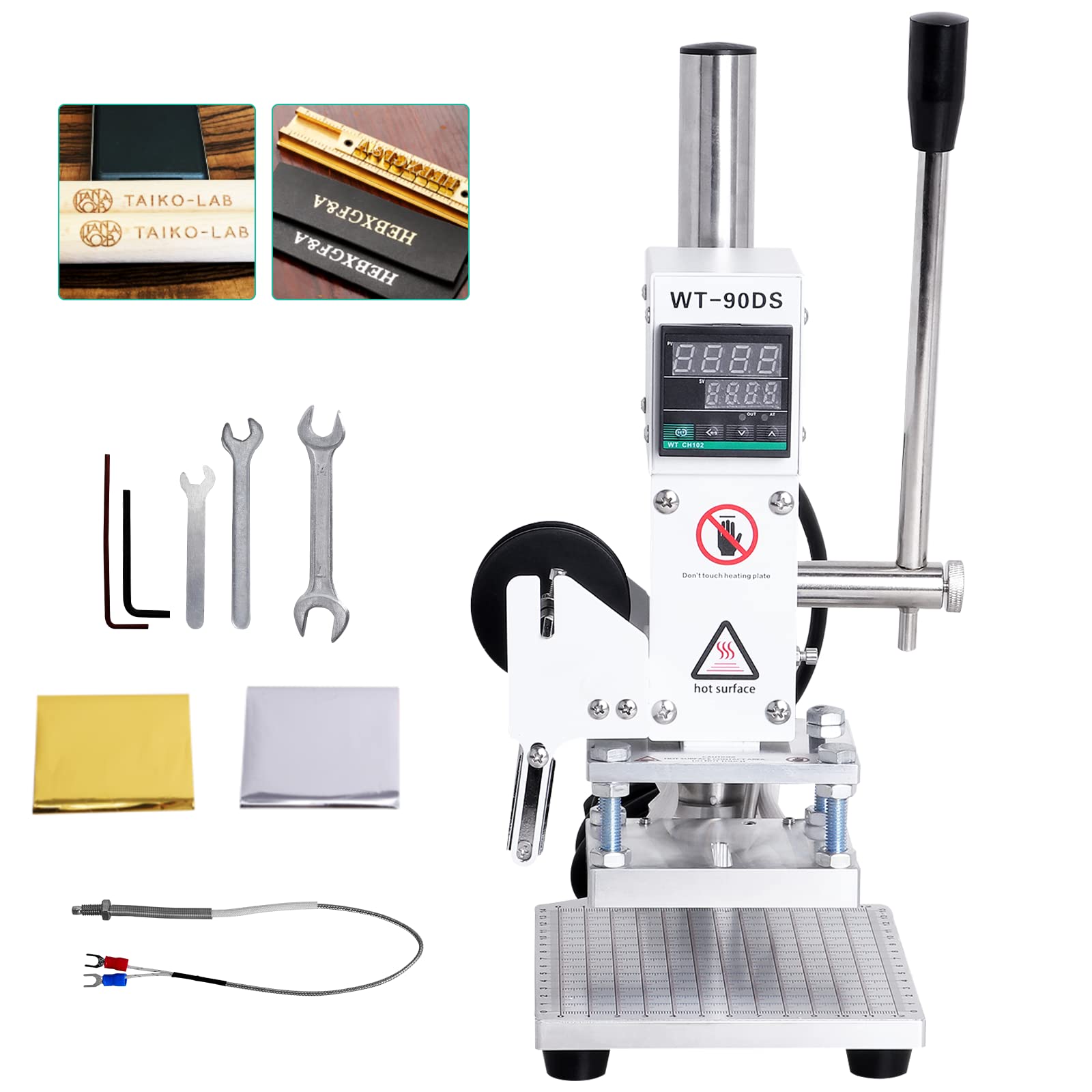 BAOSHISHAN Hot Foil Stamping Machine Leather Embossing Machine Bronzing ...