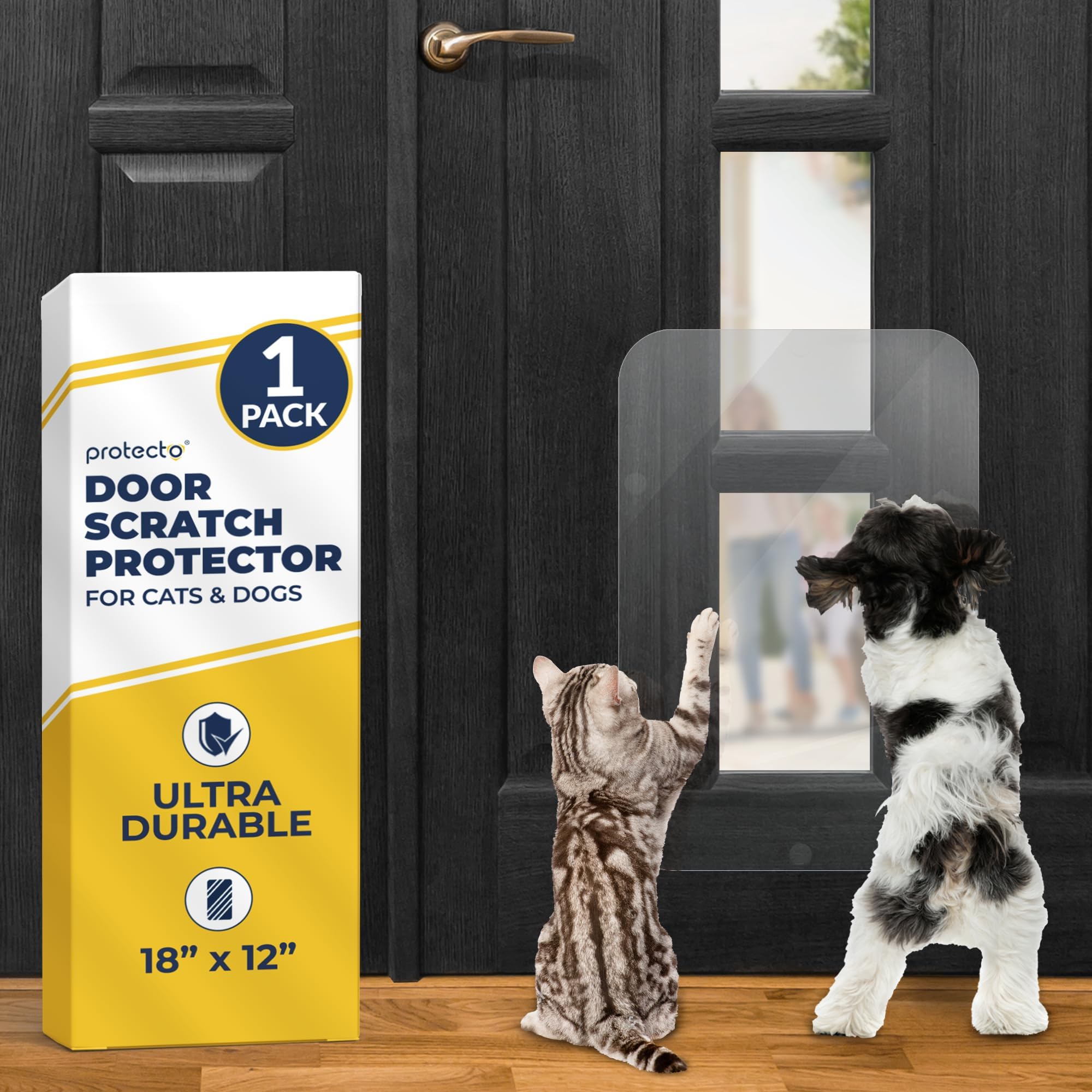 PROTECTO Heavy Duty Door Protector and Dog Scratch Guard 18x12 ...