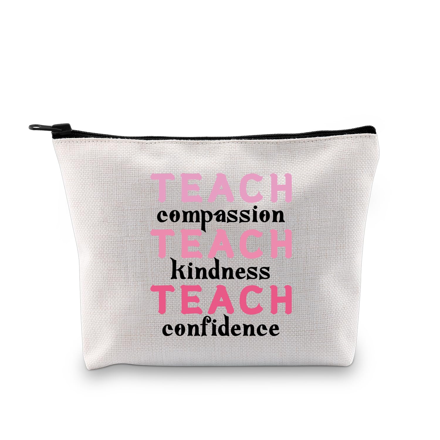 PLITI Teacher Appreciation Makeup Bag Teach Compassion Teach Kindness ...