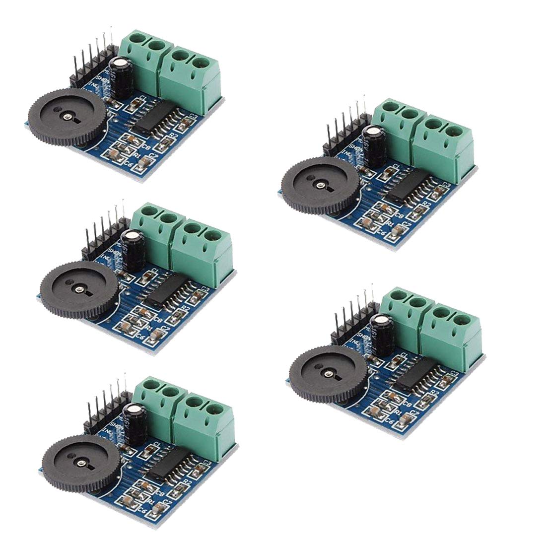 Hailege 5pcs PAM8403 Two-Channel Double Track Power Amplifier Module ...