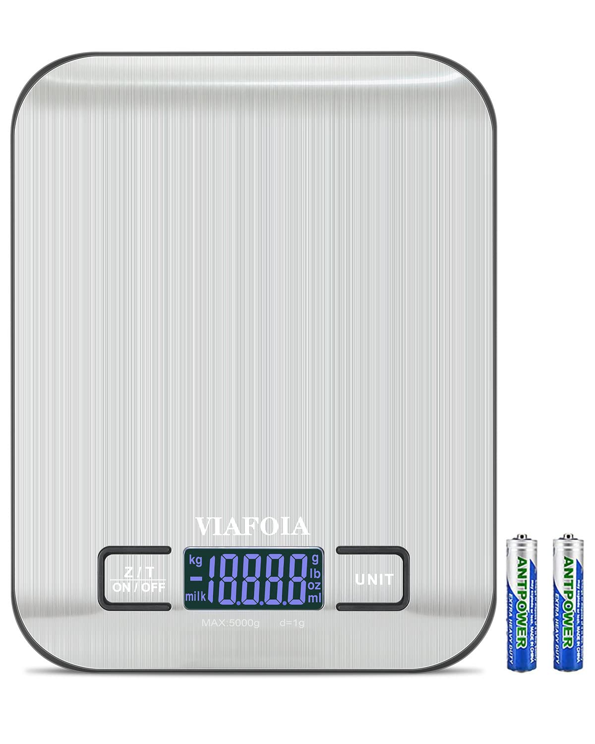 VIAFOIA Digital Kitchen Scales, 5kg/11lb Professional Electronic ...