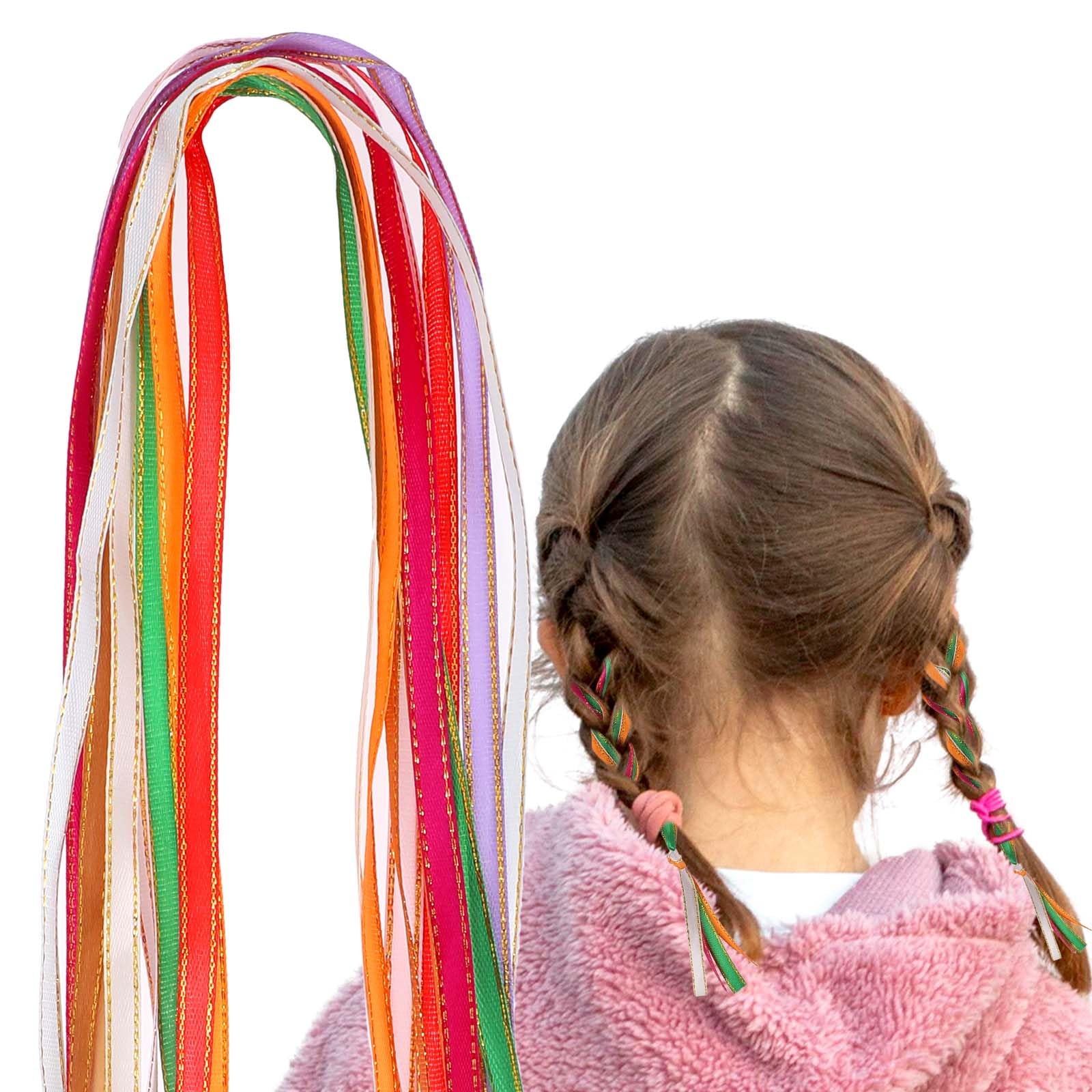 WLLHYF 30 Pcs Hair Braids Colorful Hair Wrap String Assorted Gradient ...
