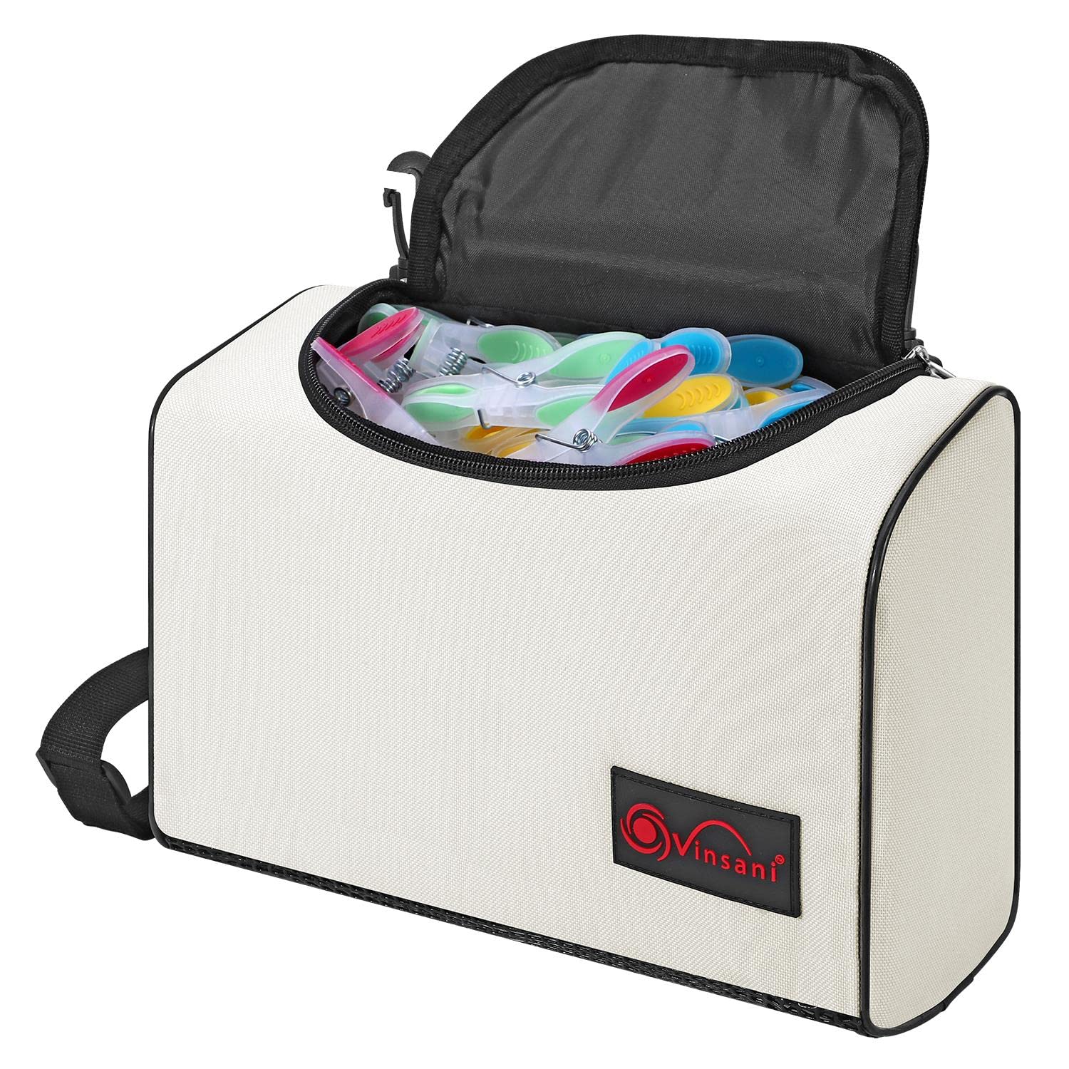 Vinsani Clothes Peg Bag Premium Zipped Waterproof Wearable Peg Storage ...