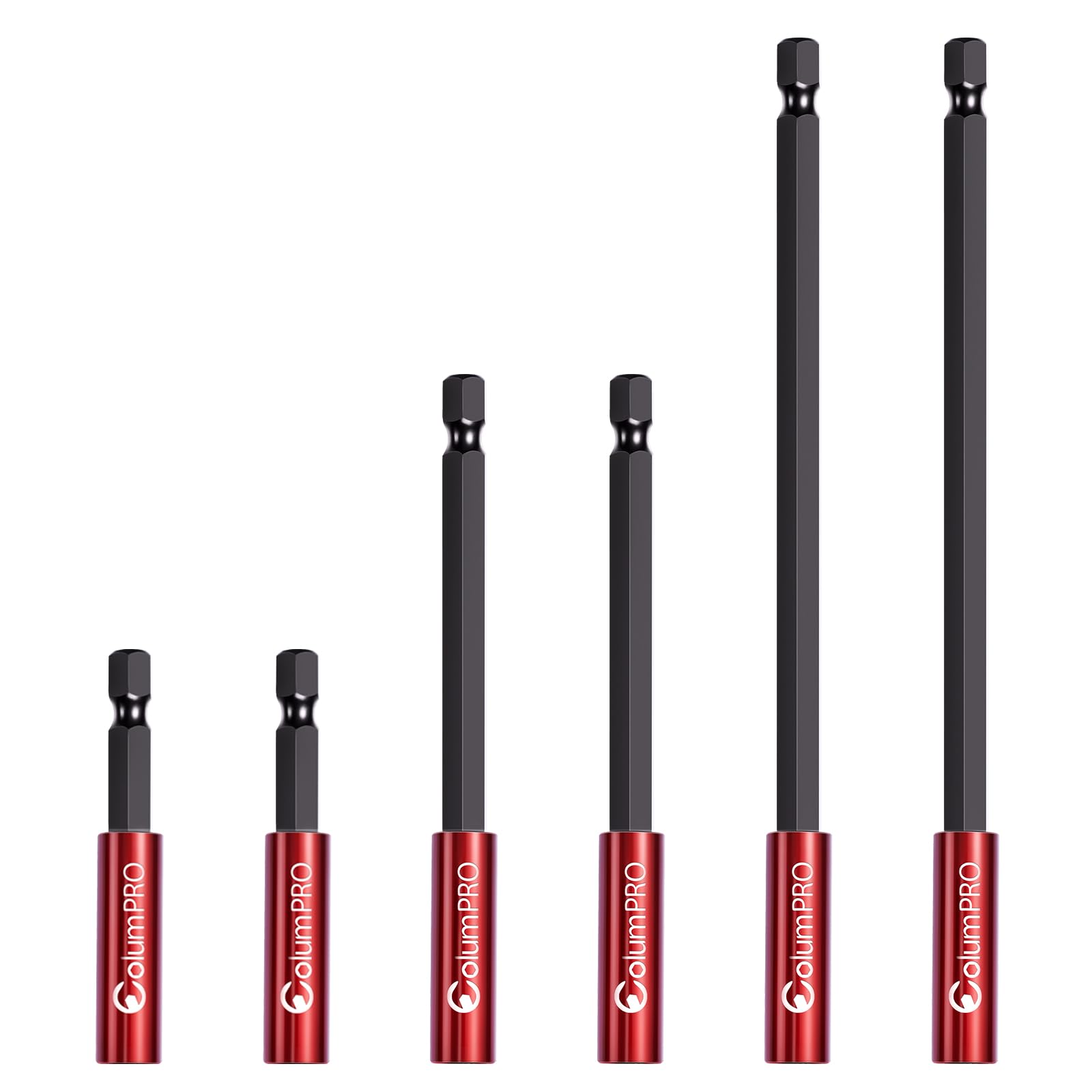 ColumPRO 6PCS Magnetic Extension Bit Holder Set, 60, 100, 150mm Hex ...
