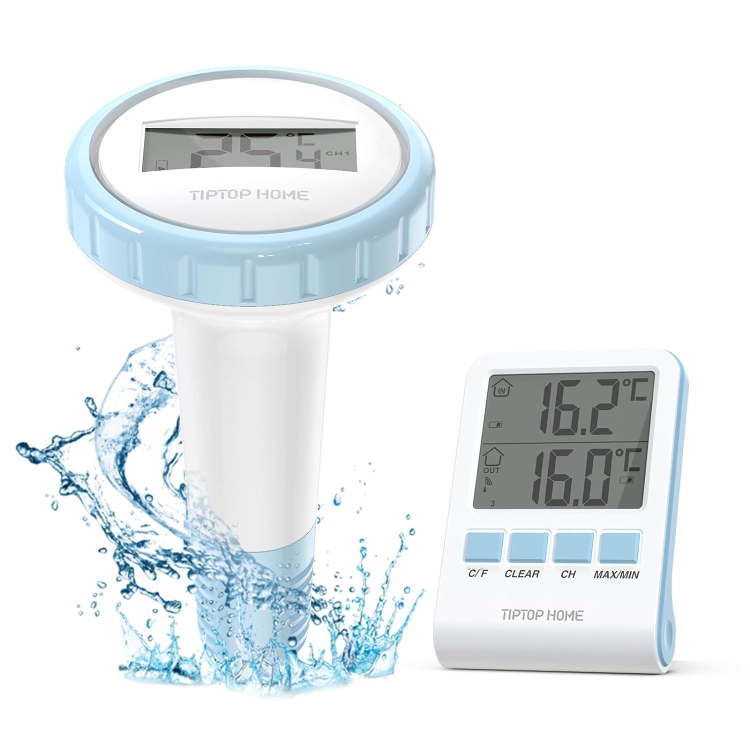 Pool Thermometer Floating Easy Read, Wireless Digital Pool Thermometer ...