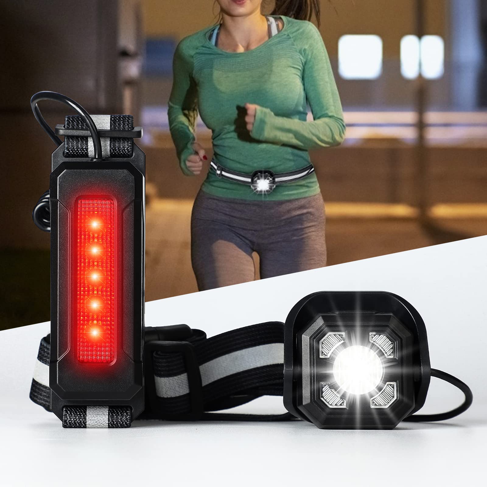 West Biking Running Light for Runners - Chest LED Lamp Run Light IPX5 ...