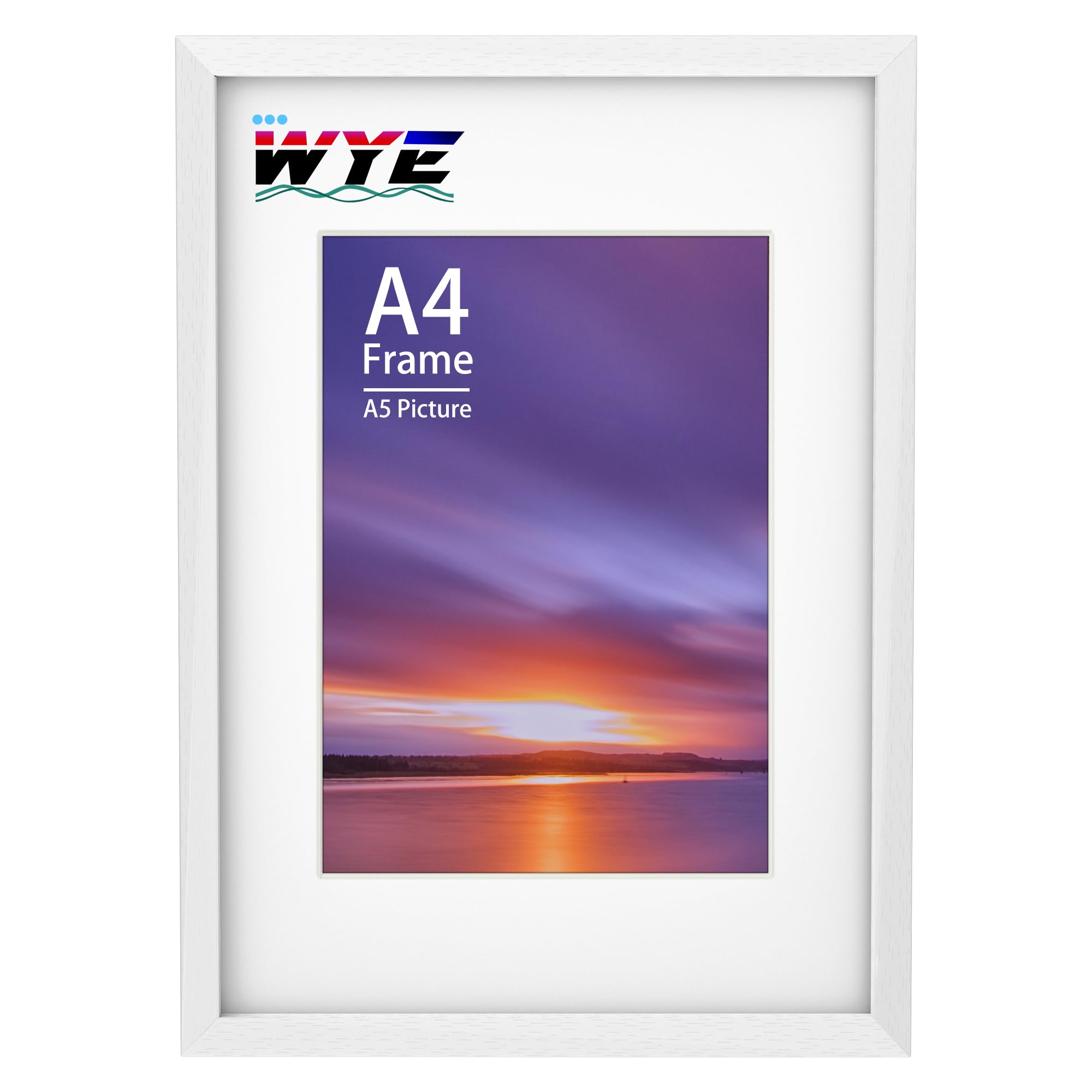 A4 Frame Wooden A4 Photo Frames with A5 Mount, A4 Picture Frames with ...