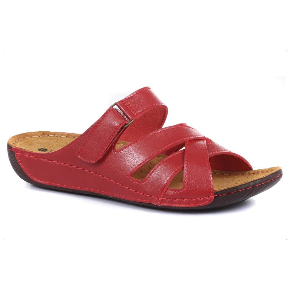 Pavers Adjustable Sandals - Red Size 6
