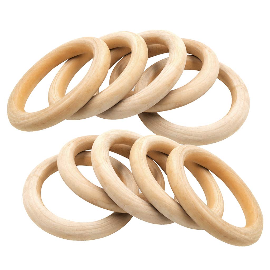 Wood Rings,25 Pack Natural Wood Rings for Crafting DIY Jewelry Making ...