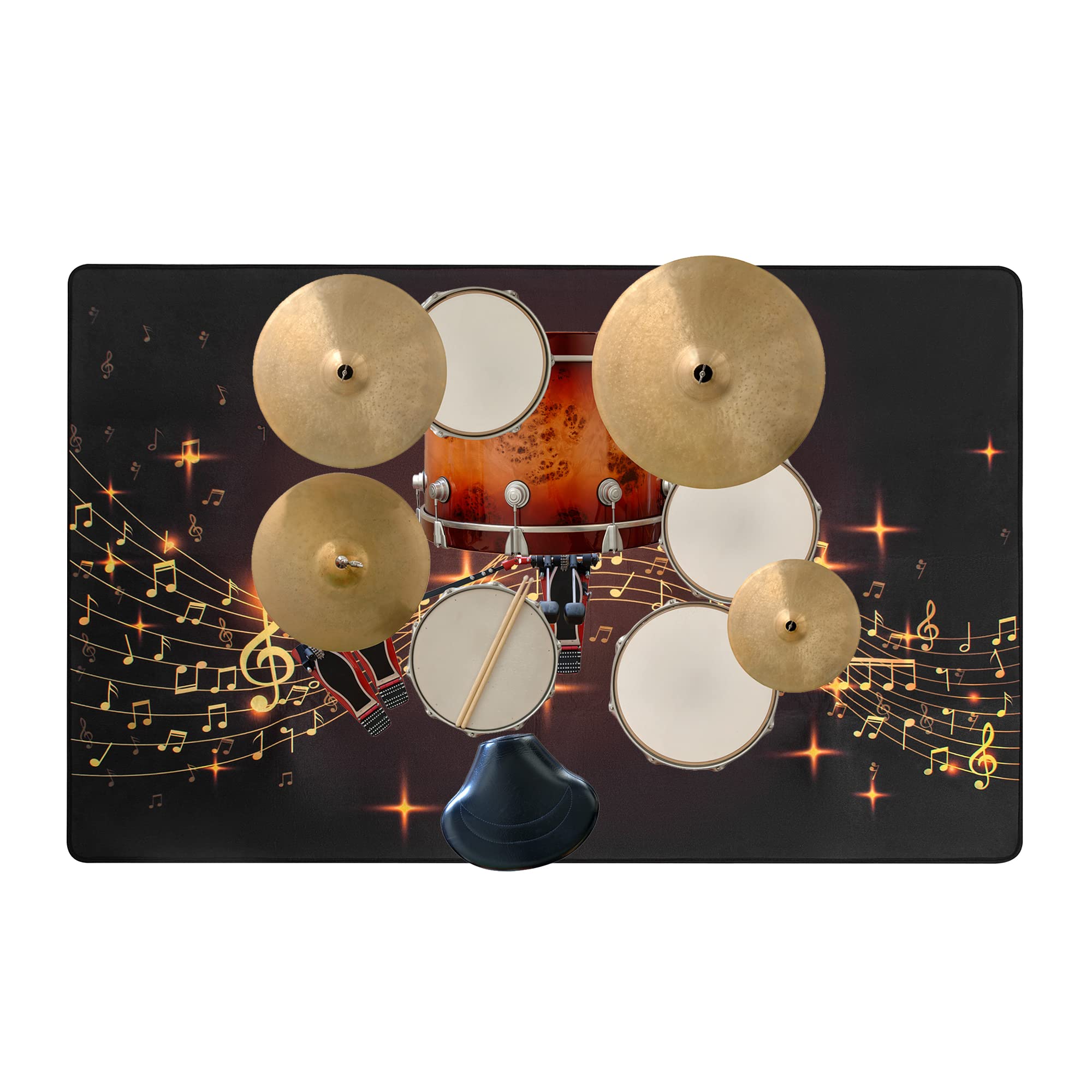 BQKOZFIN Drum Rug Drum Mat, Non-Slip Drum Carpet Rug, Soundproof ...