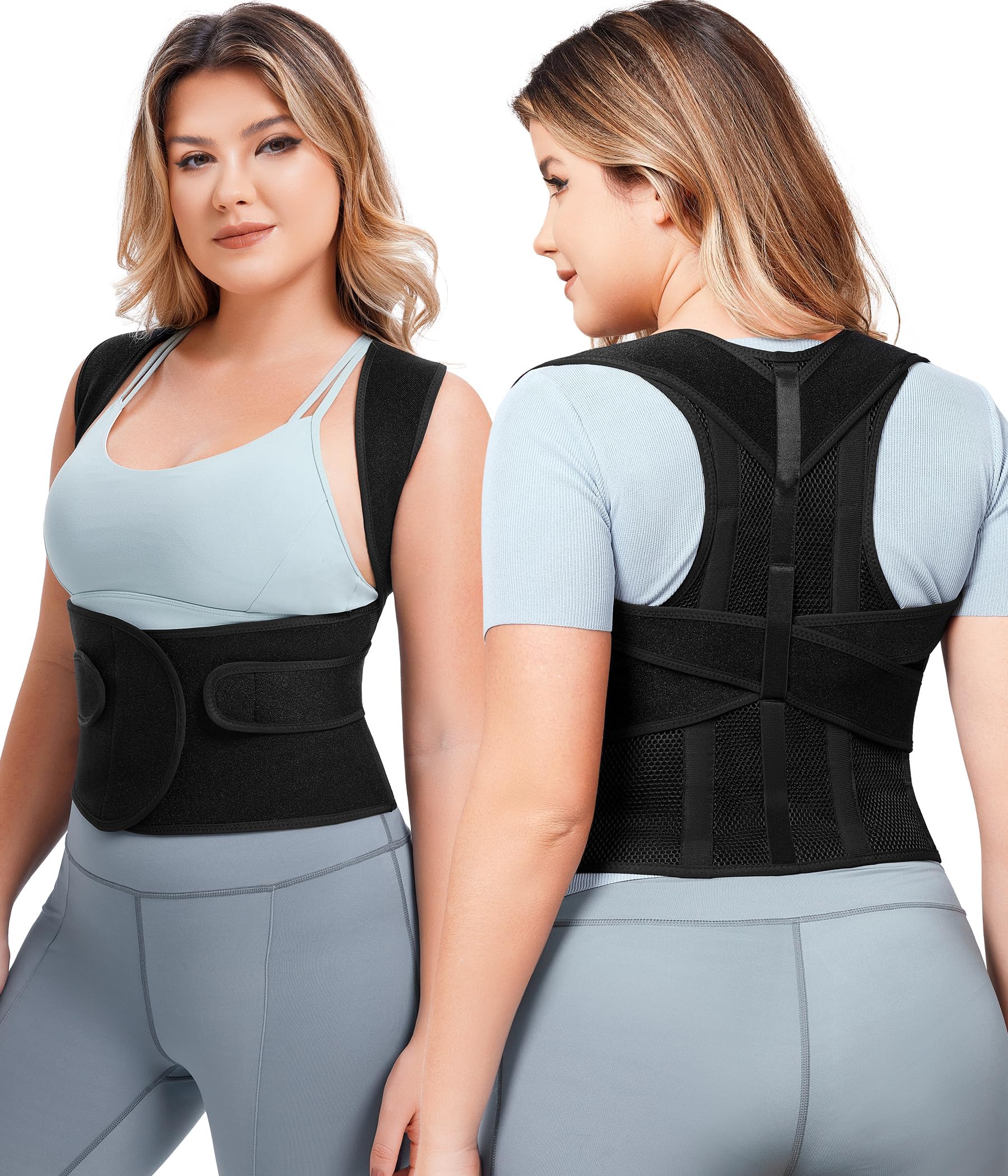 Gotoly Back Brace Posture Corrector for Women Adjustable Back ...