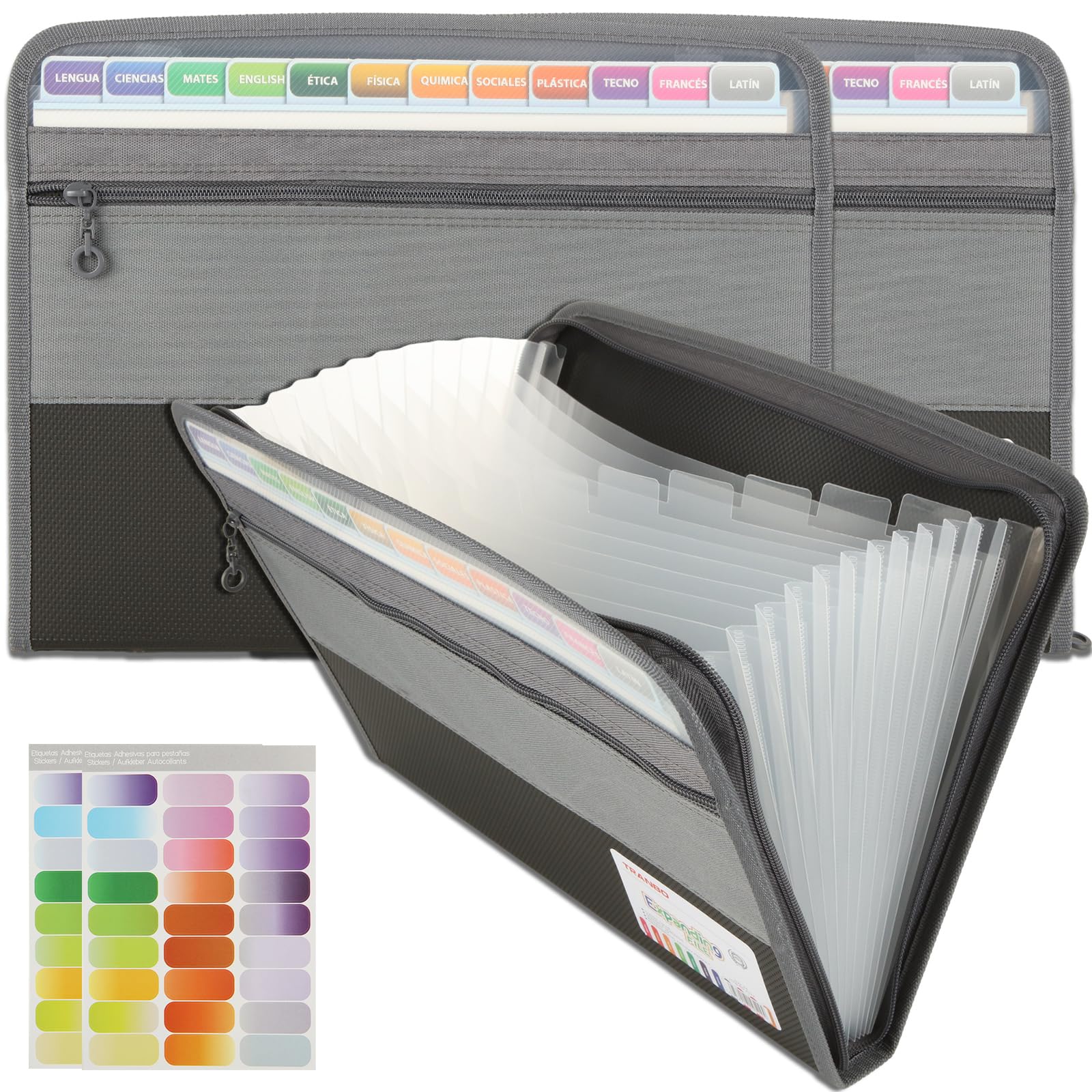 MUXHEL 2PCS 13 Pocket Expanding File Folder, Portable Expanding File ...