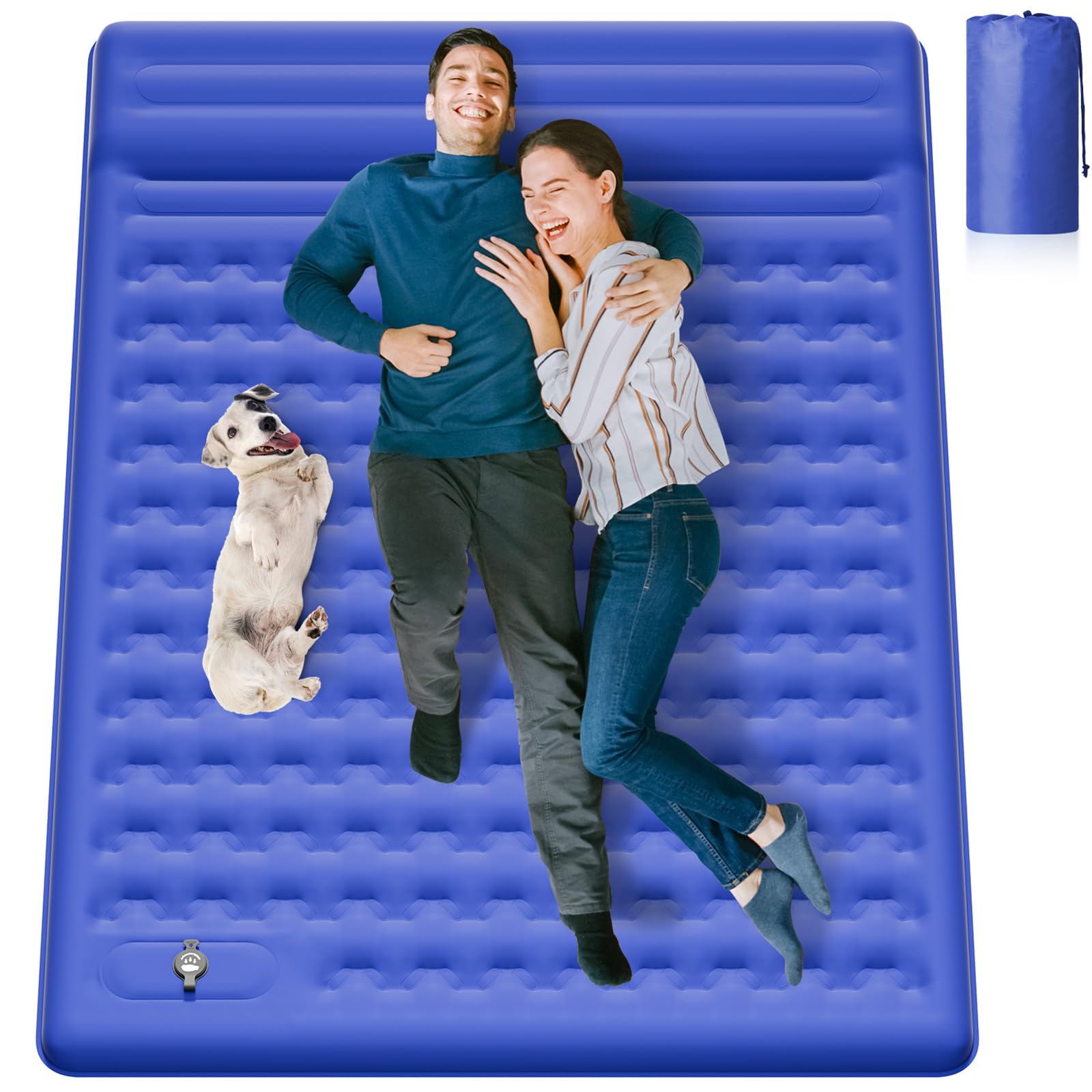 Camping Bed Sleeping Roll Mat Camping Mattress Pad Double Air Bed Blow ...