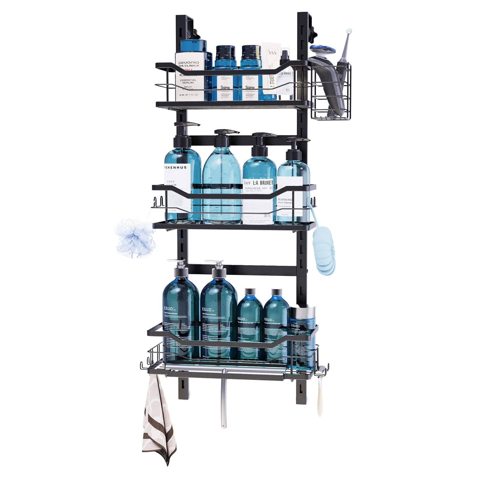 Golden Bell Shower Caddy Hanging 3 Tier, Rustproof Hanging Shower Caddy ...