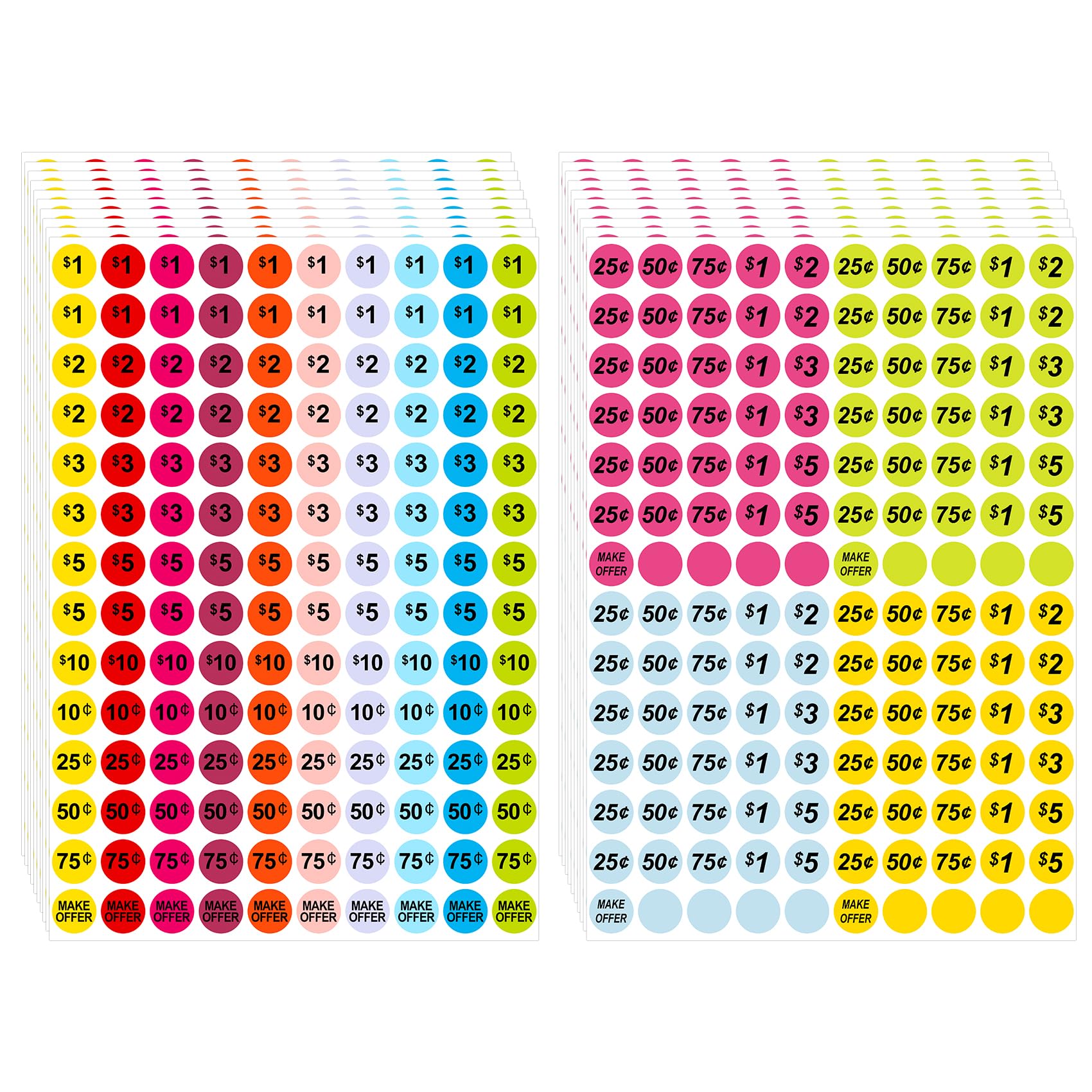 Garage Sale Price Stickers,Yard Sale Stickers,1400Pcs Price Stickers ...