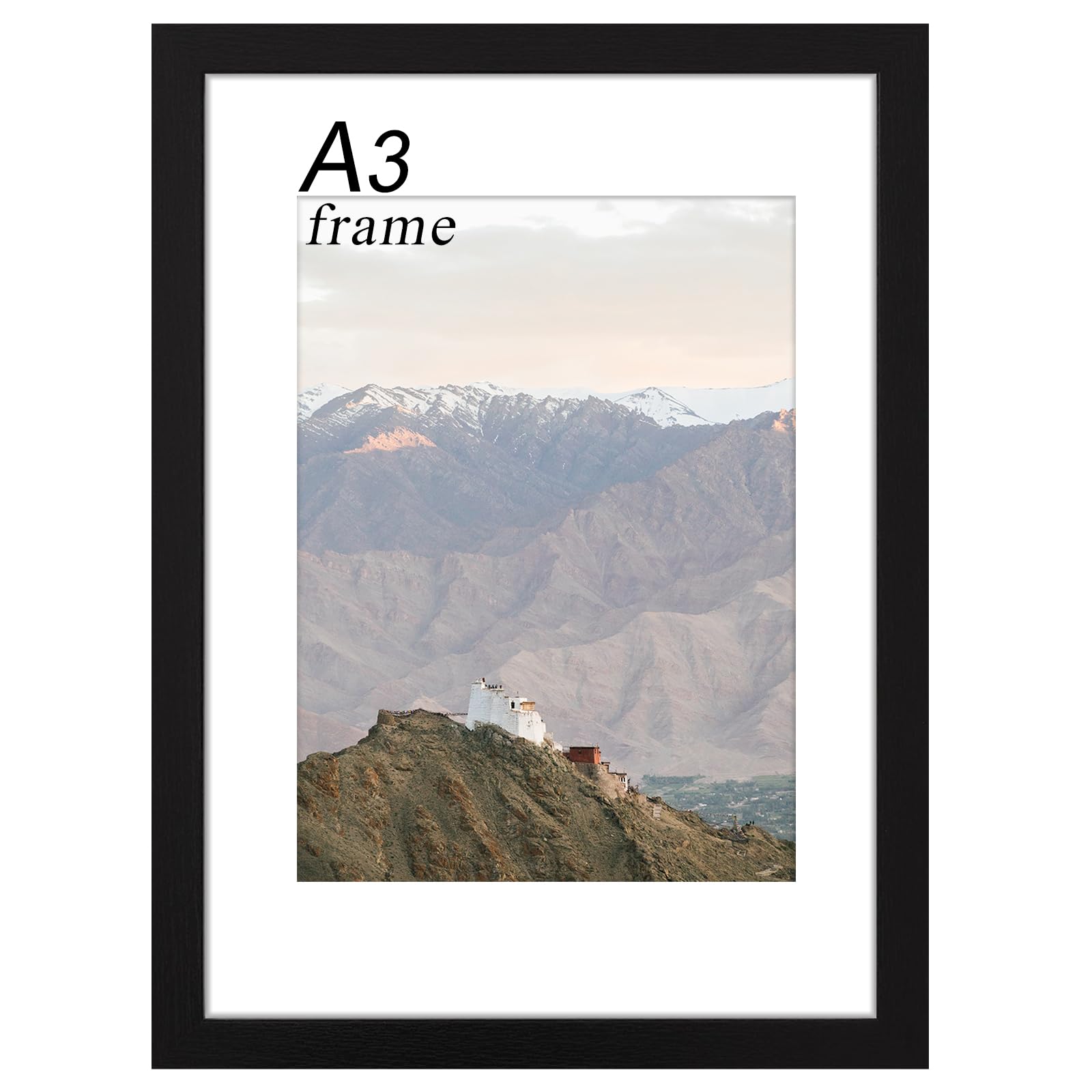 RUN HELIX A3 Frame Wooden A3 Picture Frame A3 Black Frame with ...