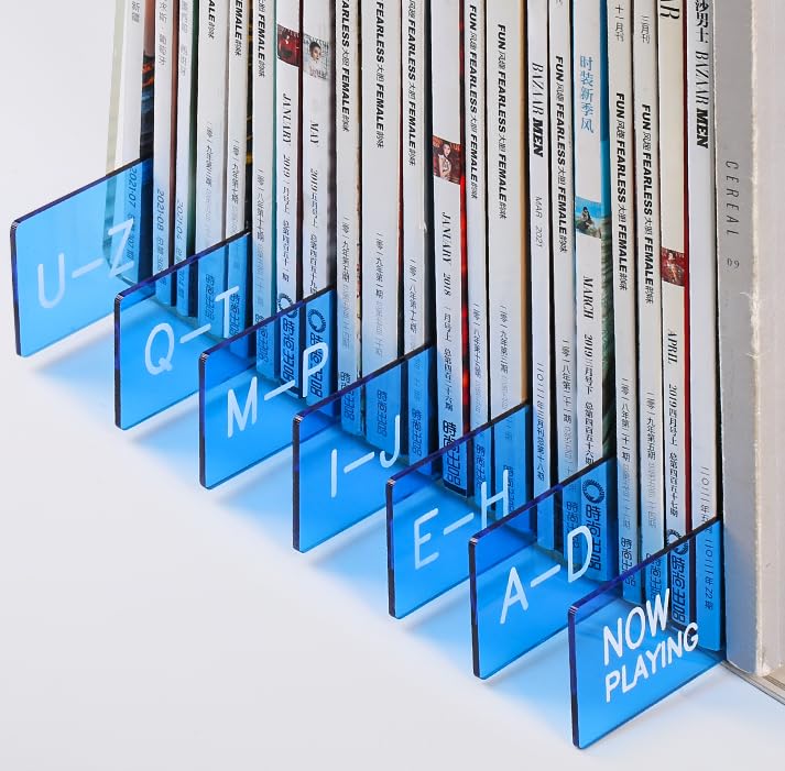 7pcs Acrylic Vinyl Record Dividers,Fluorescent Organizer Tabs for LPs ...