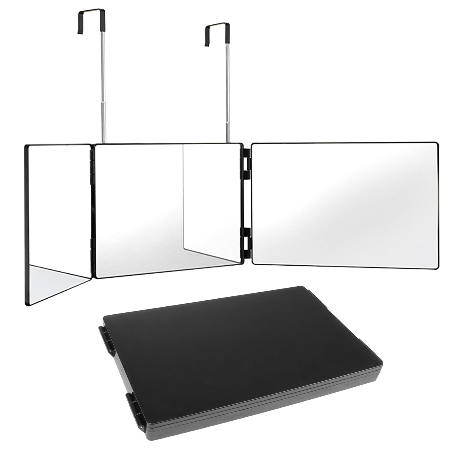 YIWONFU 3 Way Mirror 360° Mirror Self Cut Hair, Portable & Foldable ...