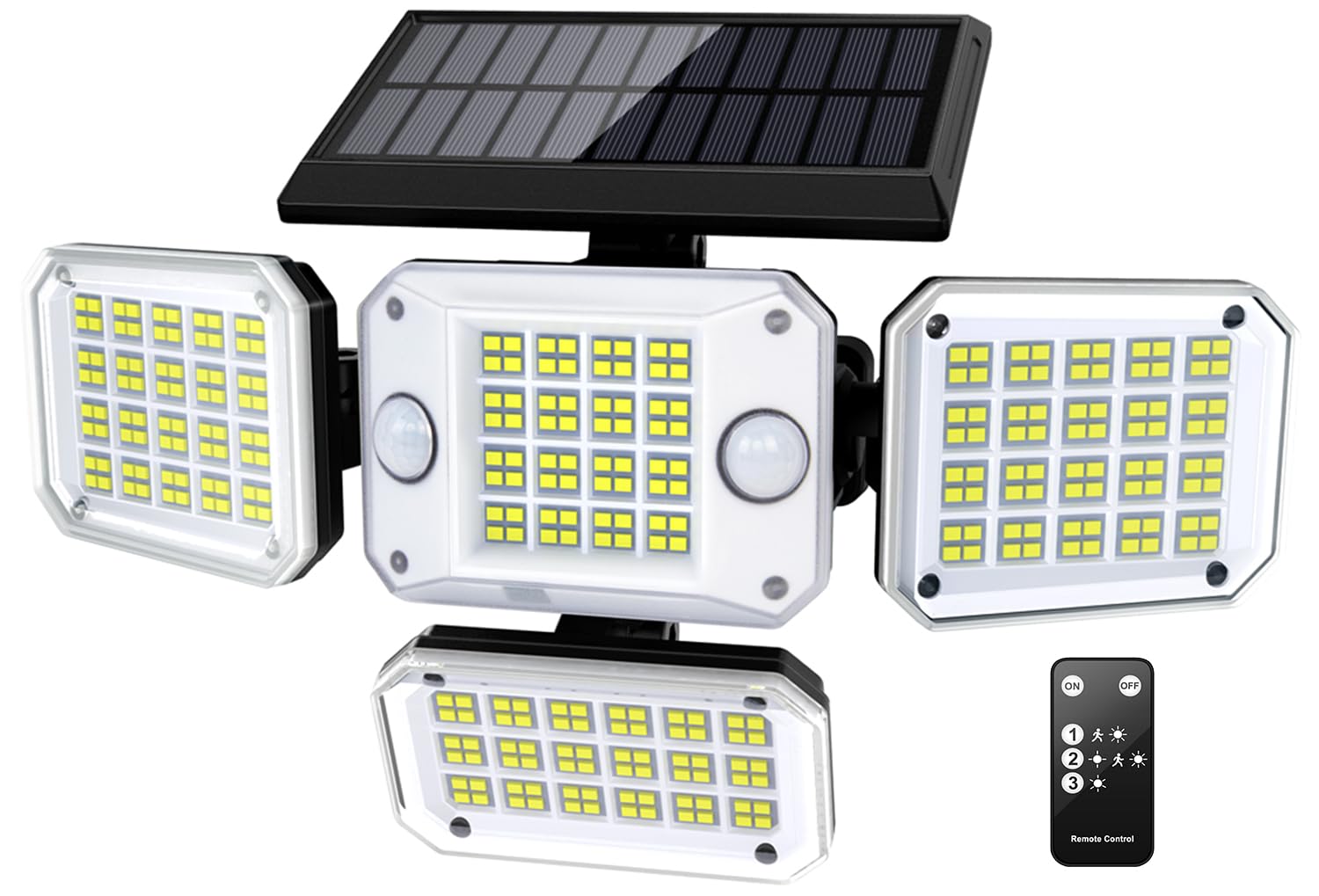 Solar Security Lights Outdoor - Dual Motion Sensor 296 LED 3500LM 7000K ...