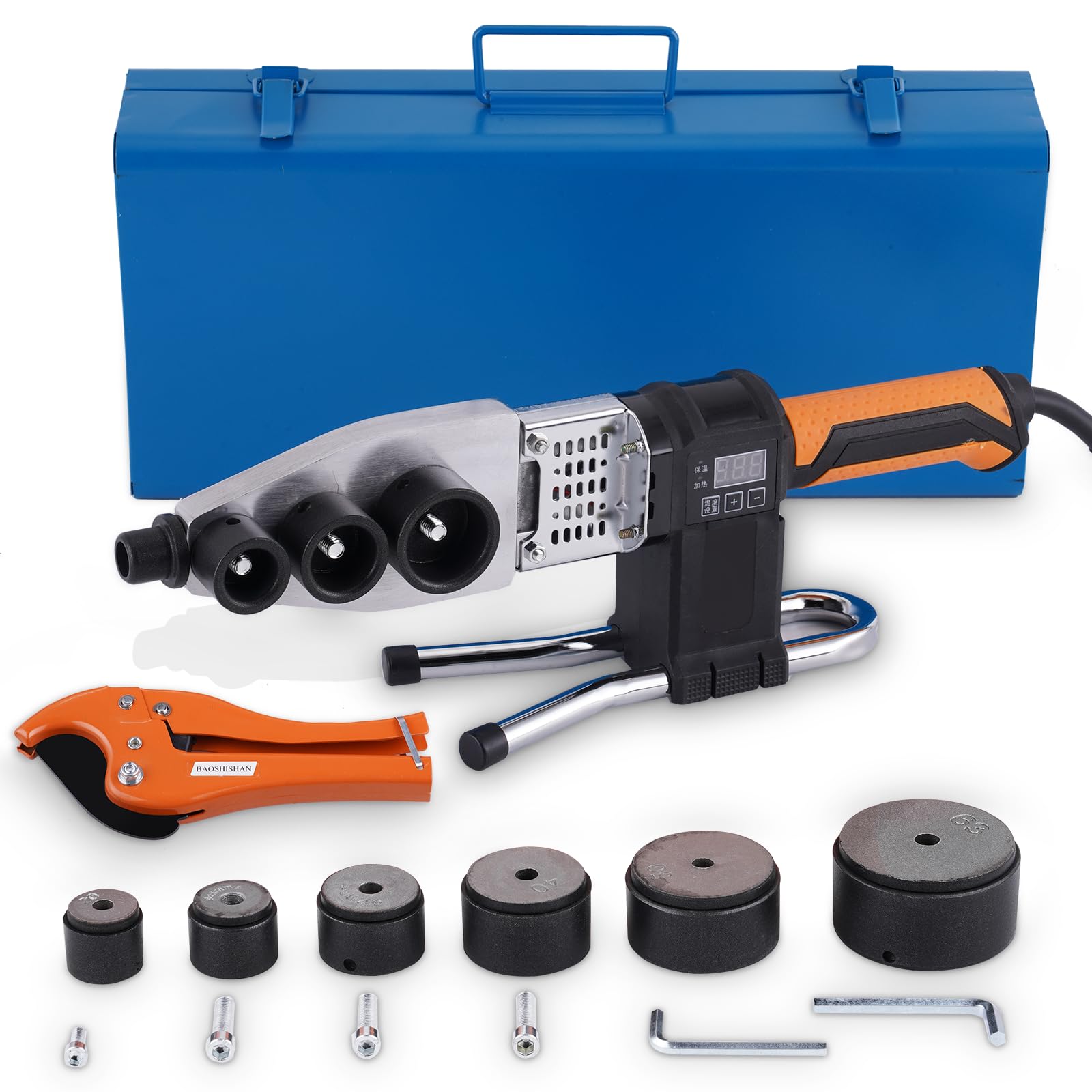 BAOSHISHAN PPR Pipe Welding Machine Plastic Pipe Fusion Welder Digital Display Water Pipe ...