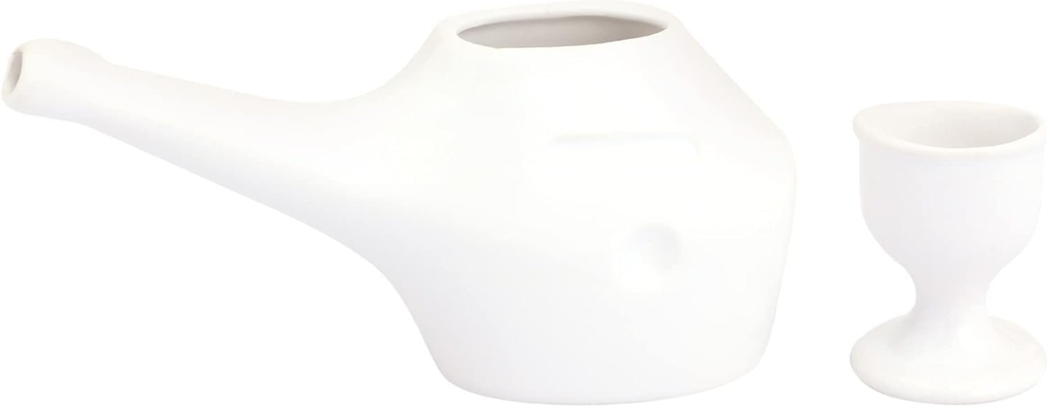 Traveller's Ceramic Neti Pot (Holds 250 Ml Capacity) for Nasal ...