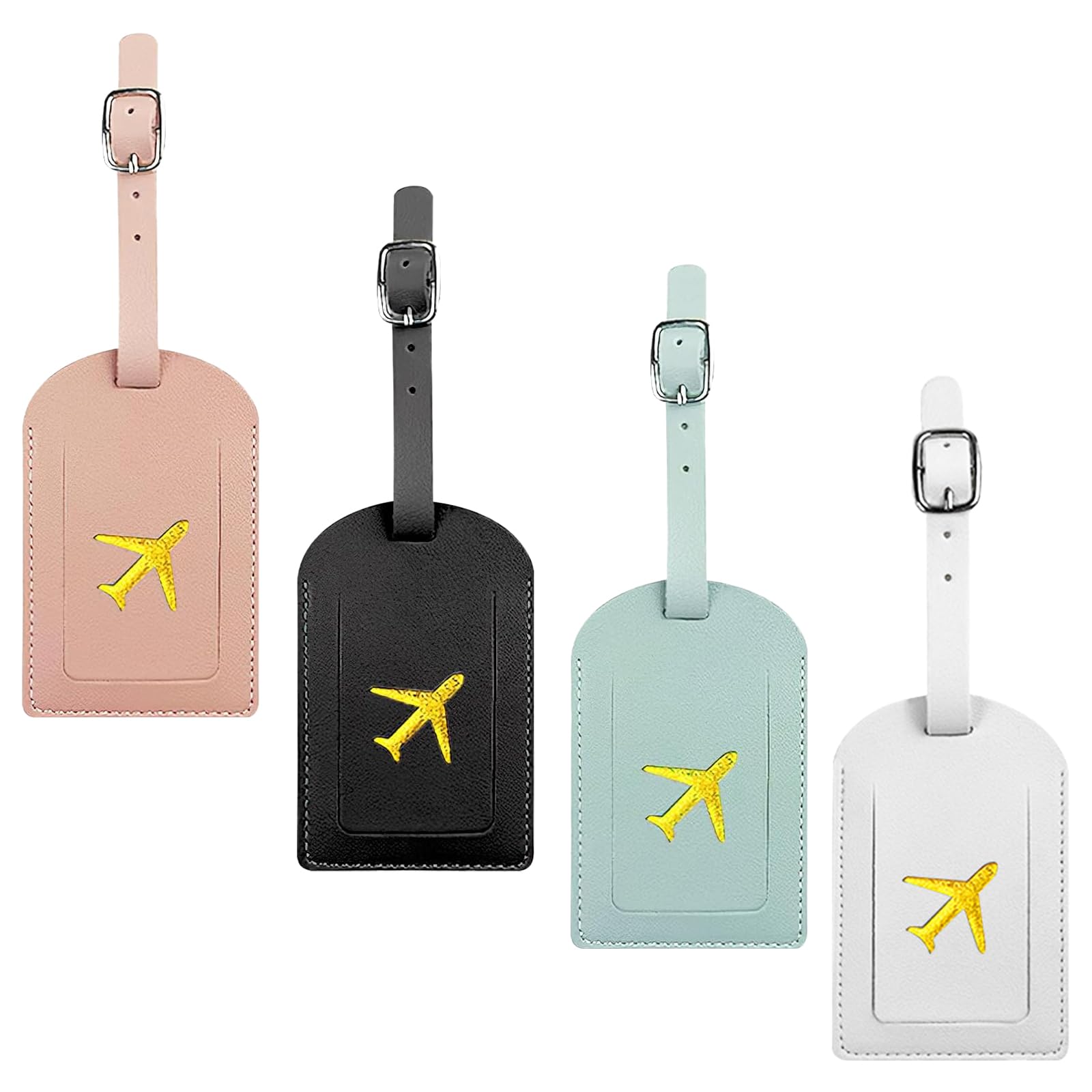 PU Luggage Tag Baggage Label Waterproof ID Bag Tag Personalised Durable ...