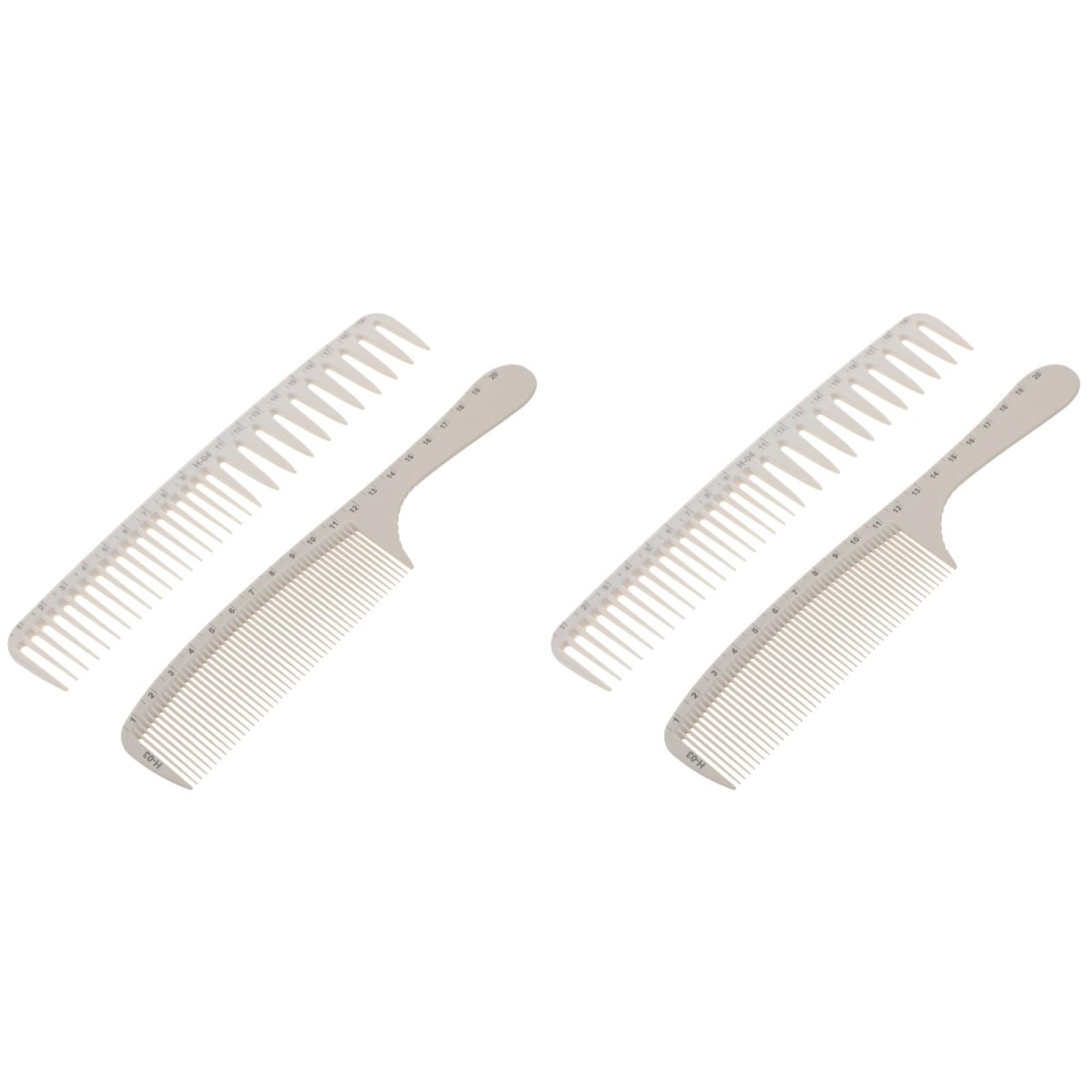 Mikinona 4 Pcs Hairdressing Combs Pocket Styling Combs with Measurement ...