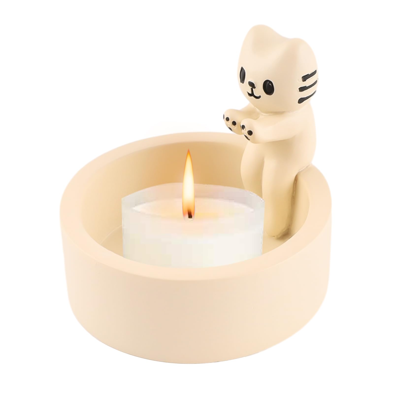 Cat Candle Holder, Cute Cat Candle Holder, Kitten Tea Light Candle ...