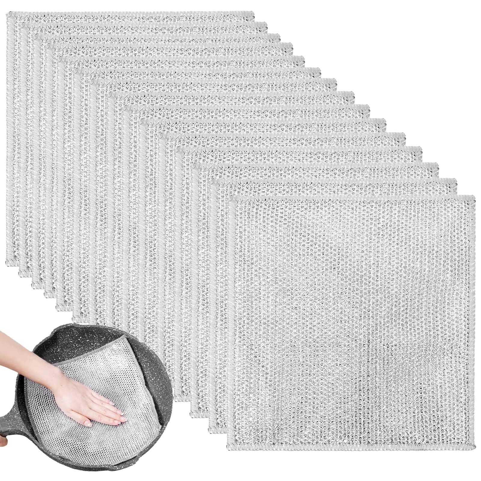 ZOCONE 15 Pcs Multipurpose Wire Miracle Cleaning Cloths 20x20cm ...