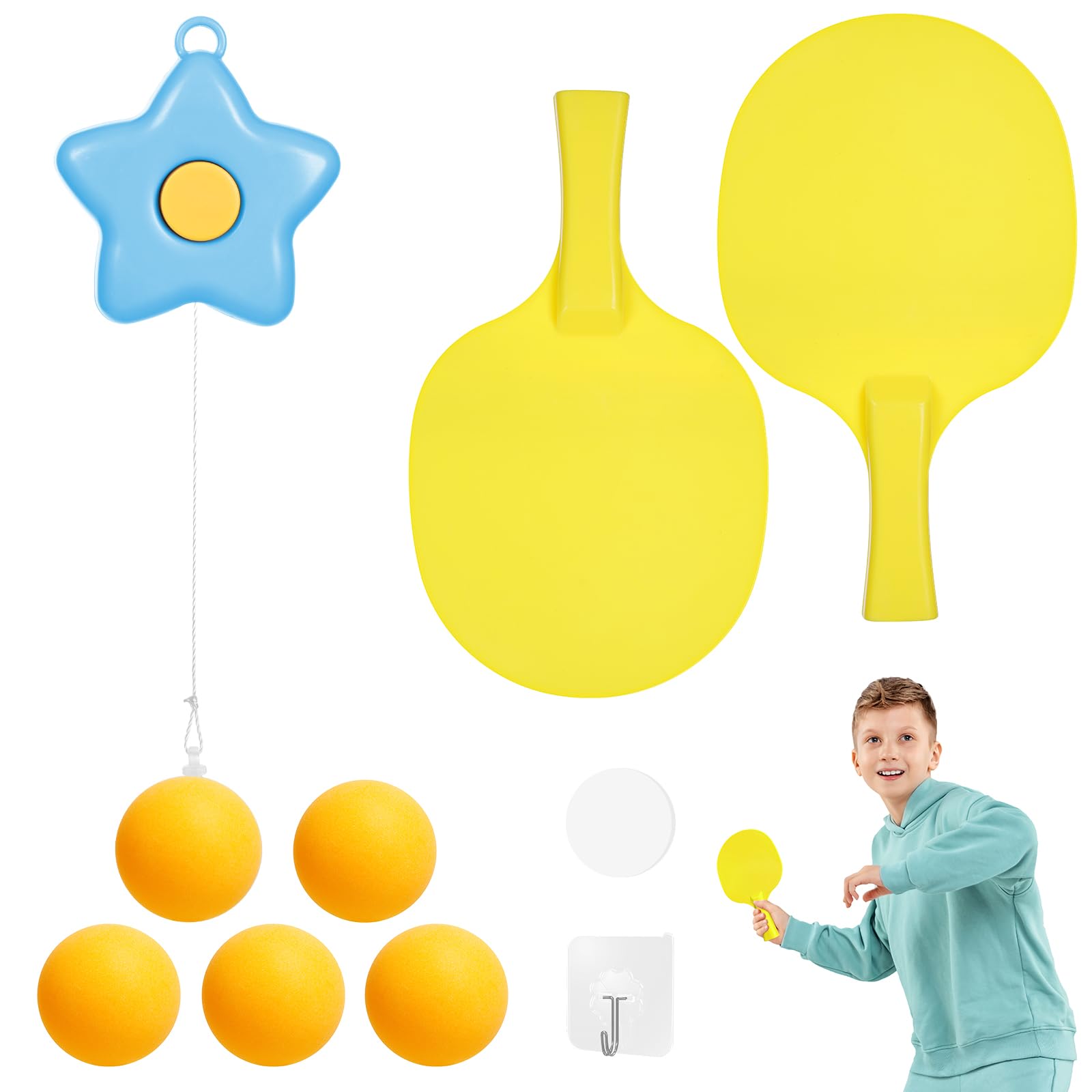 Flintronic Table Tennis Trainer Set, Adjustable Hanging Ping Pong ...