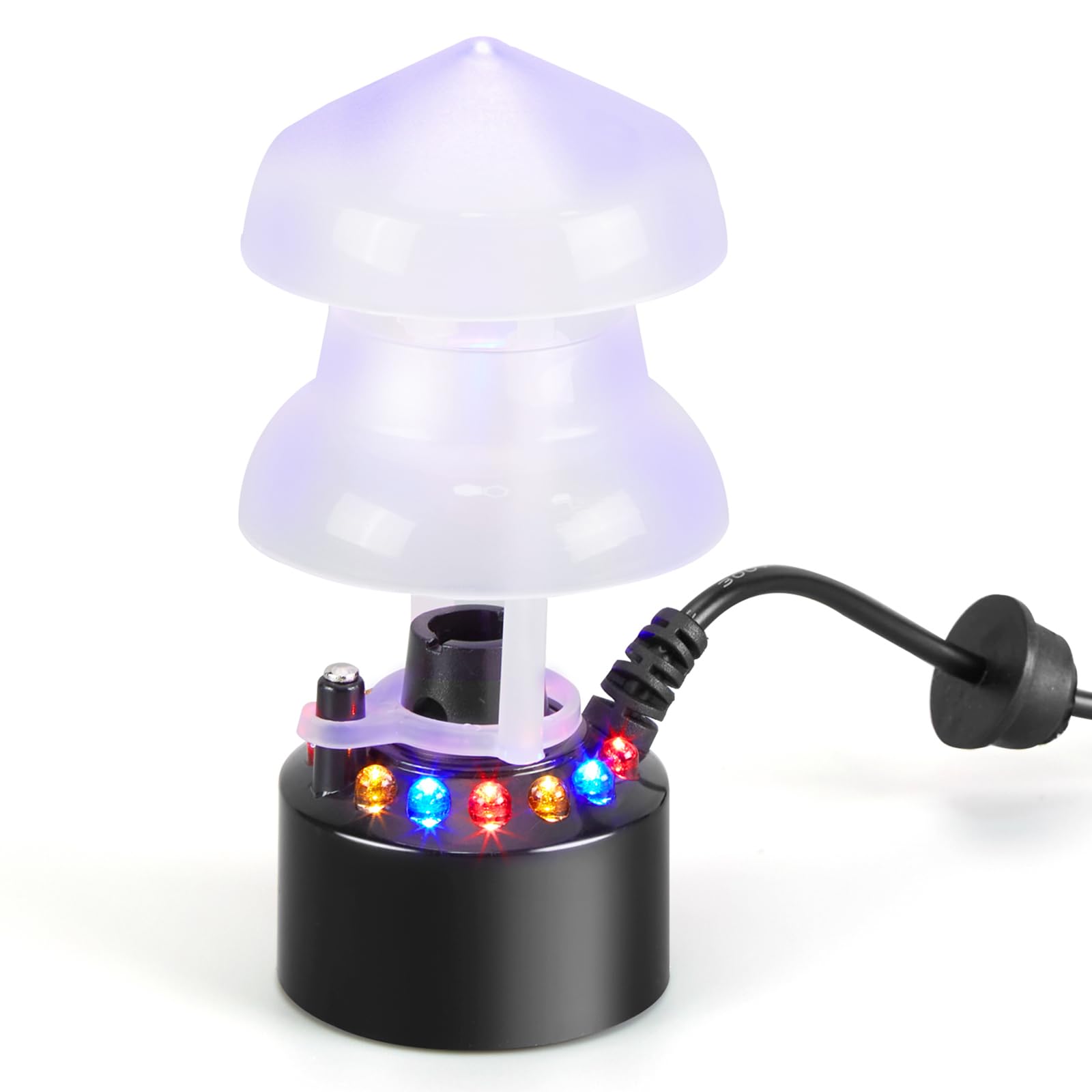 FITNATE Splash Guard Ultrasonic Mist Maker,12 LED Mister Fogger Water ...