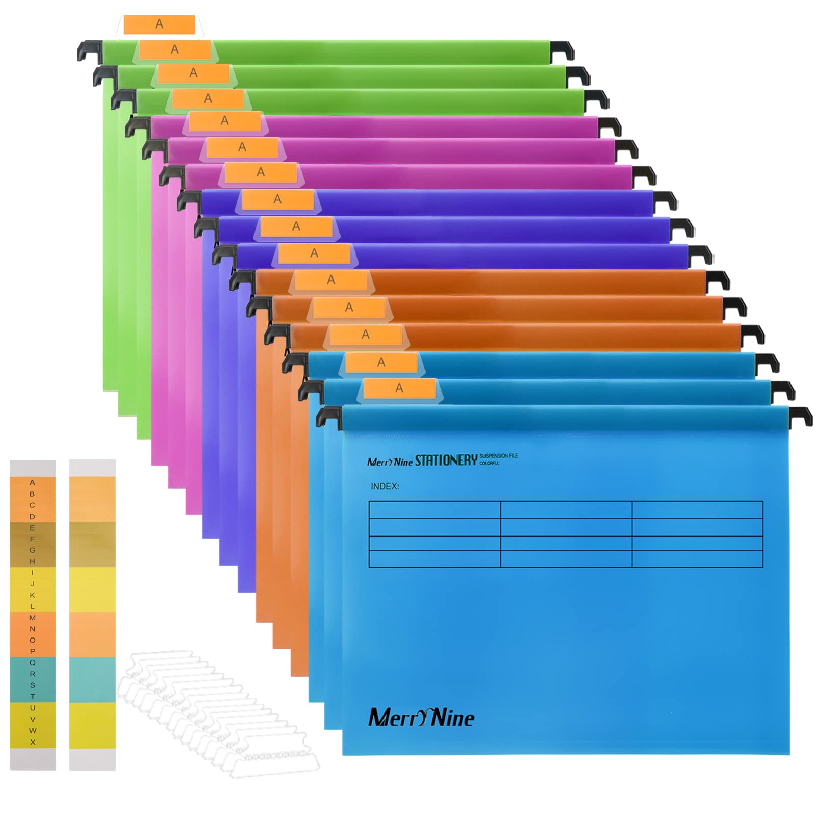 Foolscap Suspension Files, MerryNine 15PCS Polypropylene Filing Cabinet ...