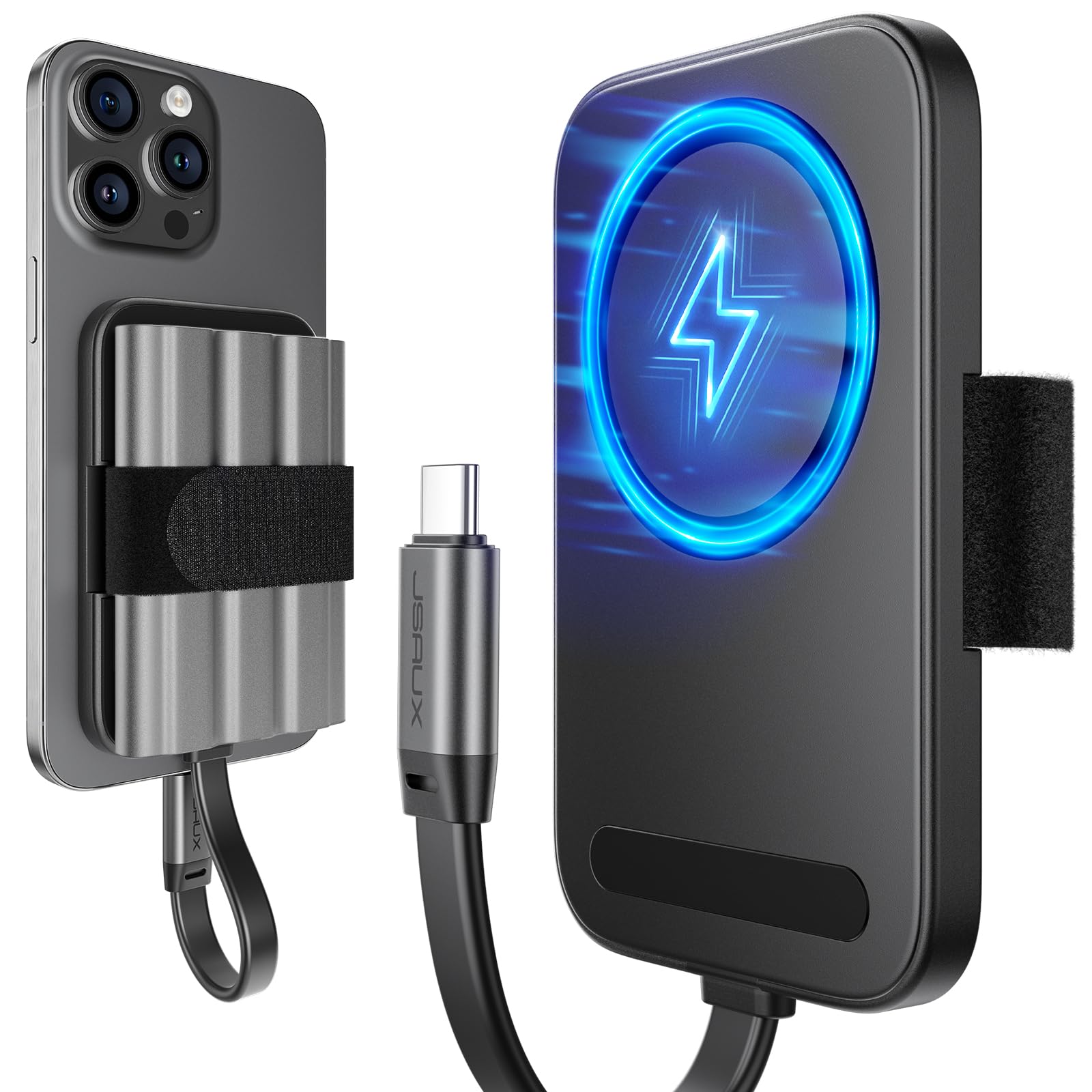 JSAUX Magnetic SSD Clip Compatible with iPhone 16 15 Pro & Pro Max ...