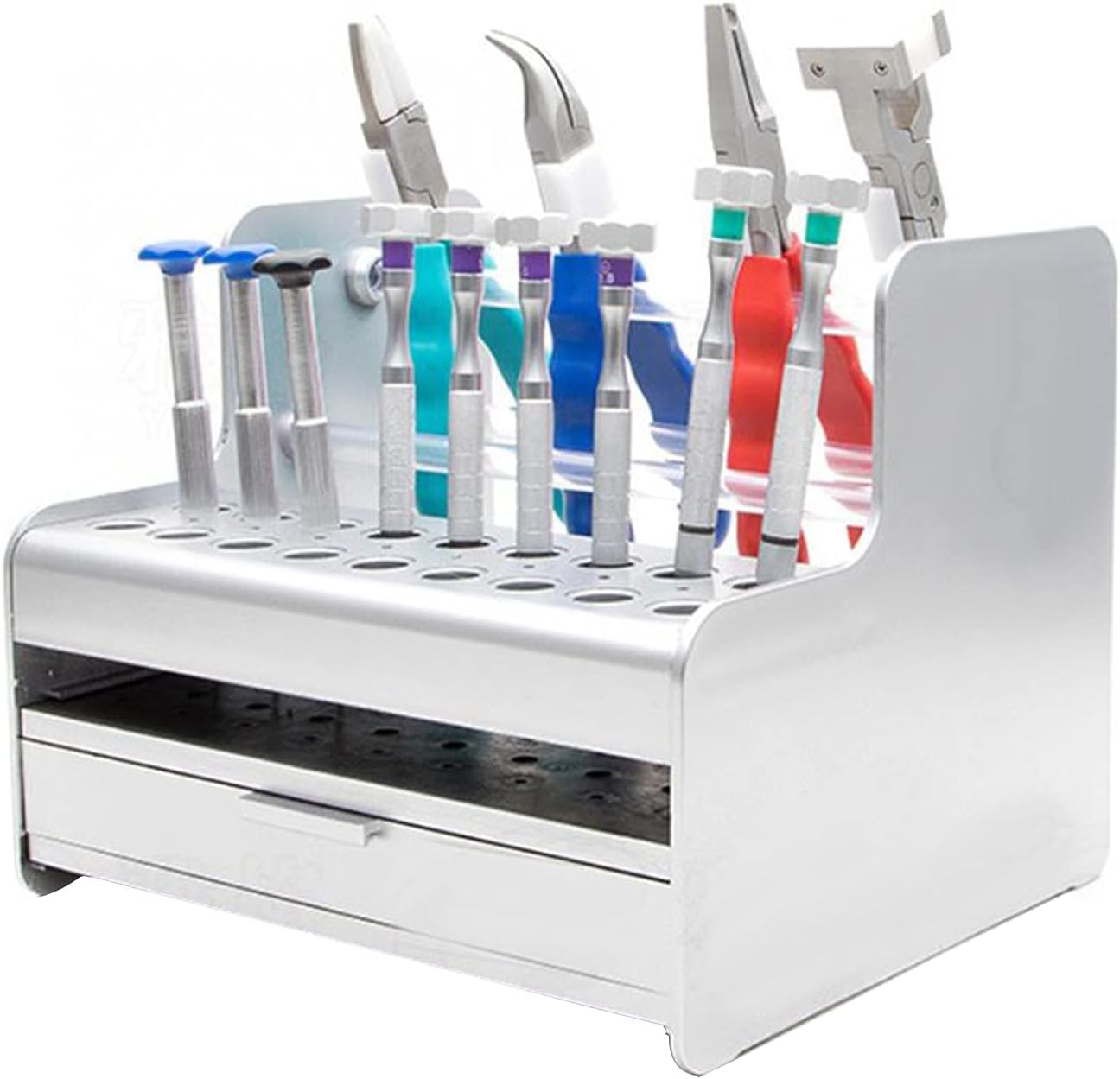 Uadme Screwdriver Desktop Holder, Repair Tool Storage Rack with Small ...