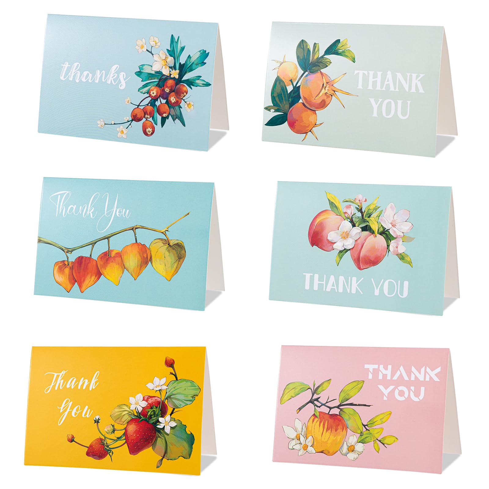 HOMANGA 24pcs Thank You Cards with Envelopes, 4x6 inch Thank You Notes ...