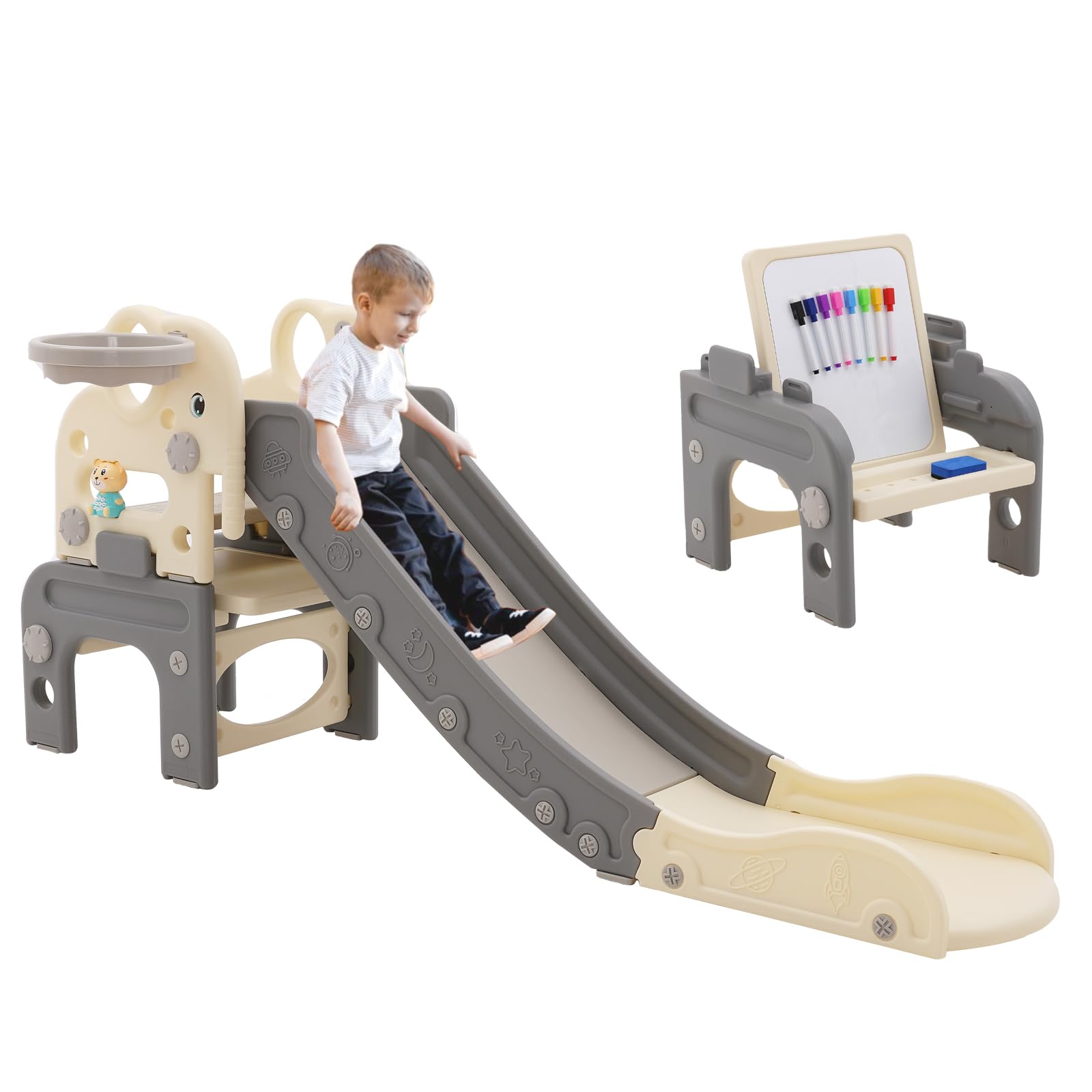 Kids Slide,4 in 1 Multifunctional Slide for Kids,Freestanding Slider ...